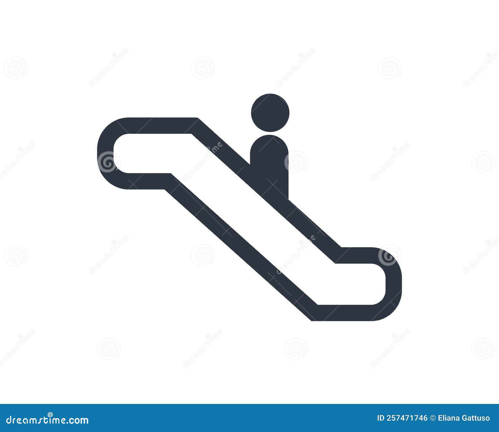 Isolated Escalator Going Down Icon. Vector Illustration Stock Vector ...