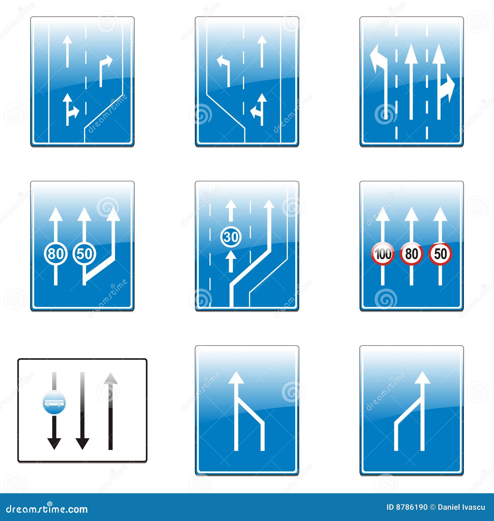 Isolated European Road Signs Stock Vector - Illustration of enter ...
