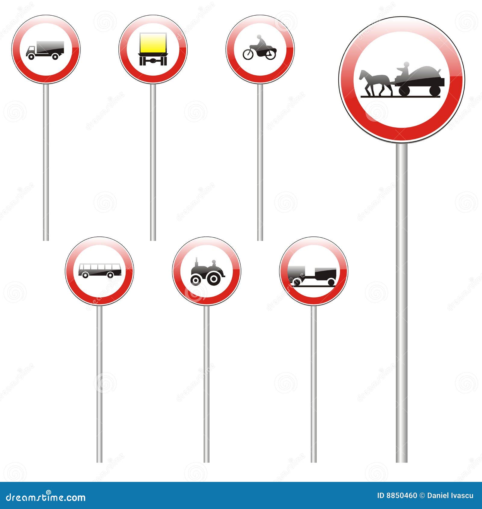 Isolated European Road Signs Stock Vector - Illustration of arrows ...