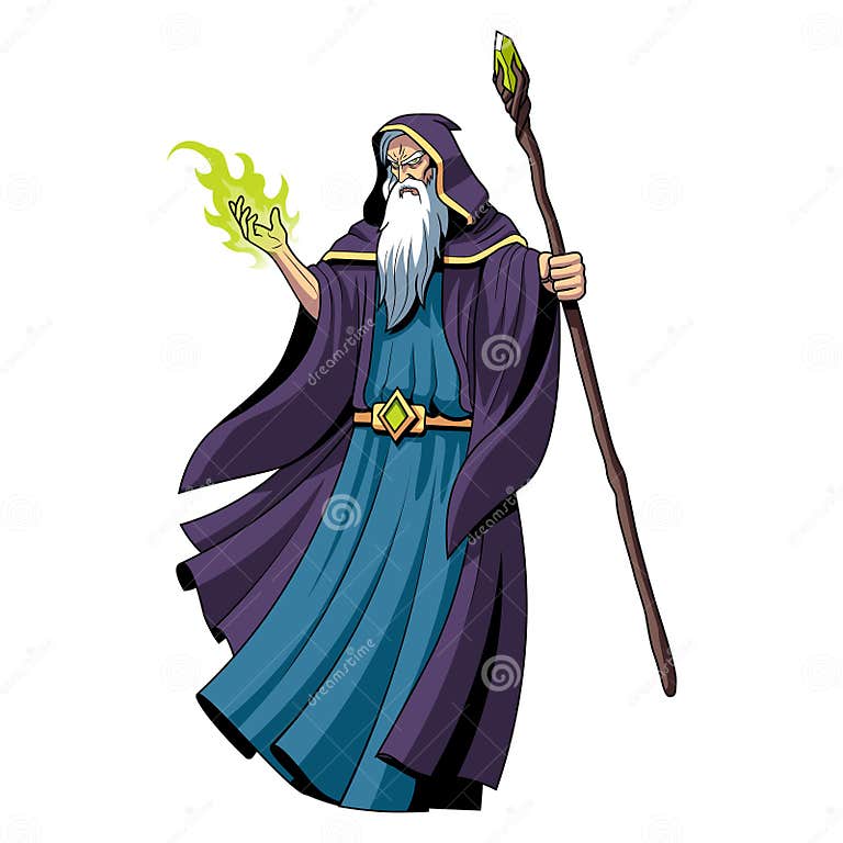 Isolated evil wizard stock vector. Illustration of vector - 194414902