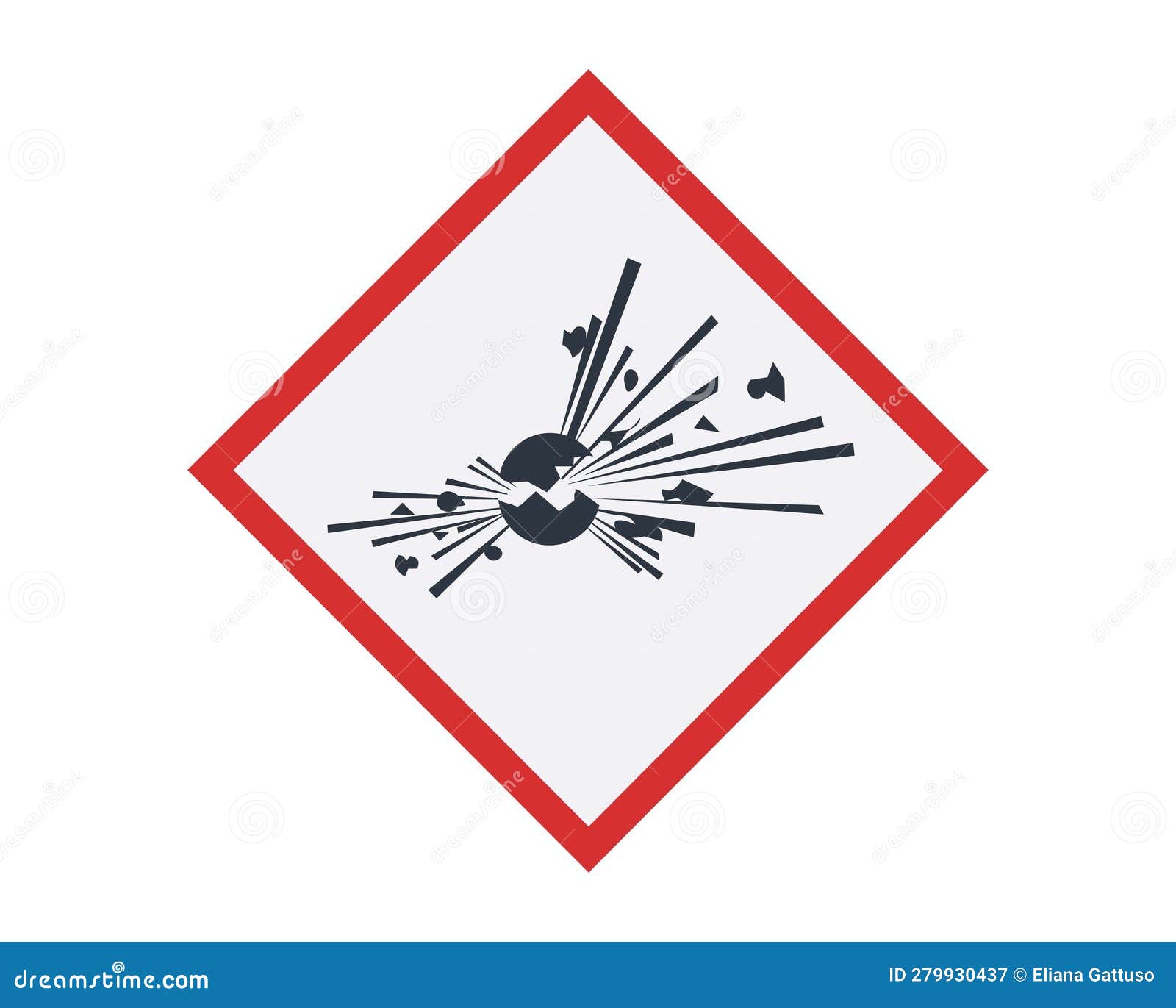 Isolated Exploding Bomb Hazard Symbol. Concept of Labelling of ...