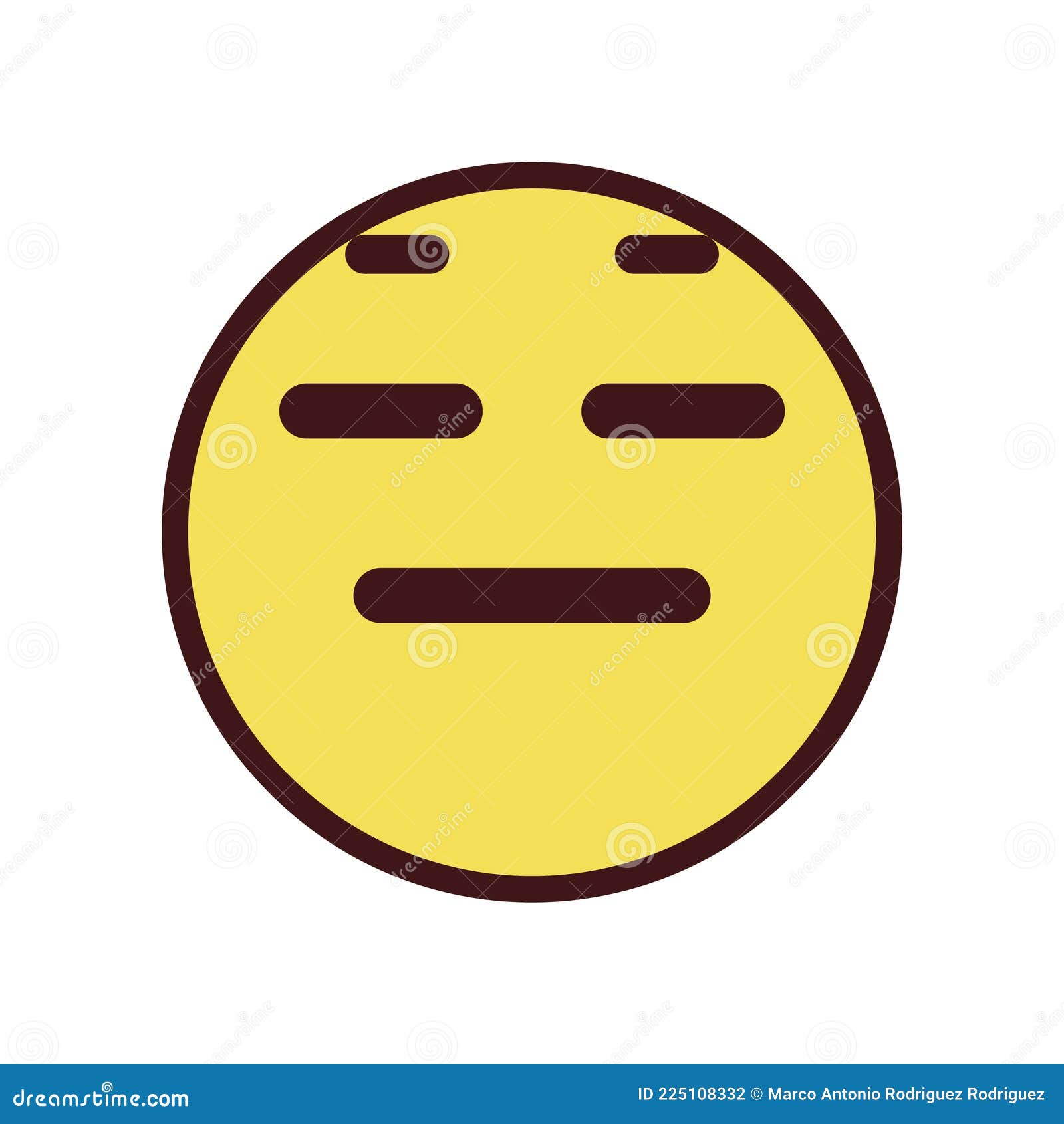 Isolated Expressionless Emoji Face Icon Stock Vector - Illustration of ...