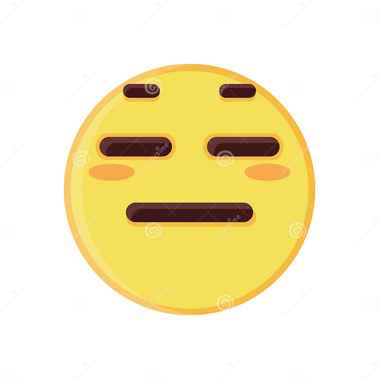 Isolated Expressionless Emoji Face Icon Stock Vector - Illustration of ...