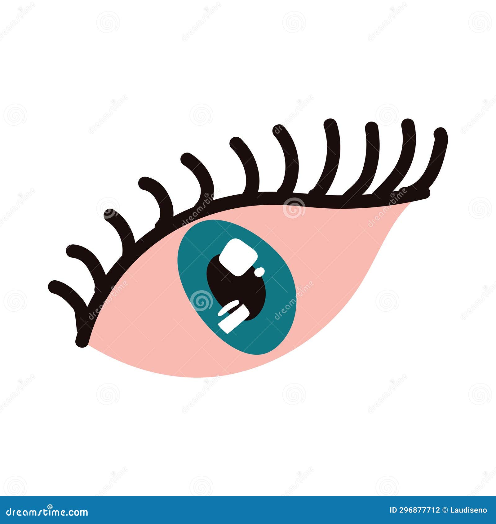 Isolated Eye Icon Flat Design Vector Stock Vector - Illustration of ...
