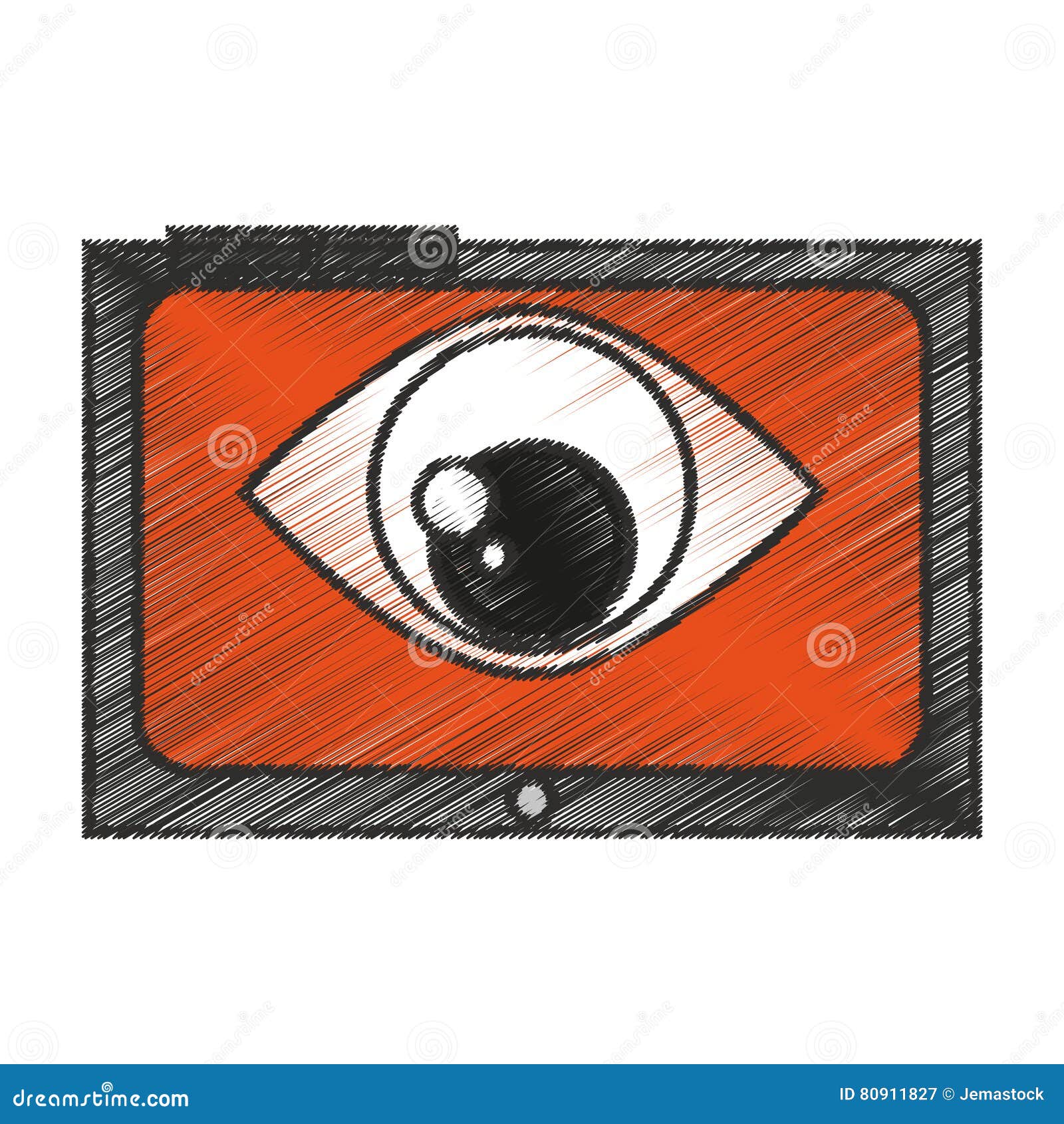 Isolated Eye Inside Tablet Design Stock Vector - Illustration of safe ...