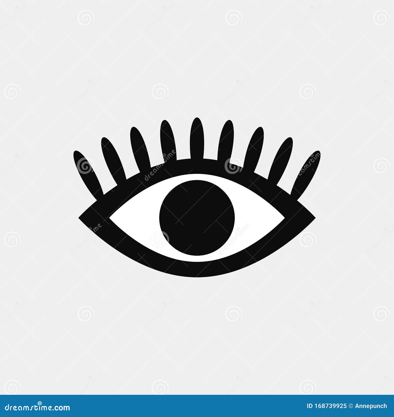 Isolated Eye with Lashes. Icon, Logo, Symbol Stock Vector ...