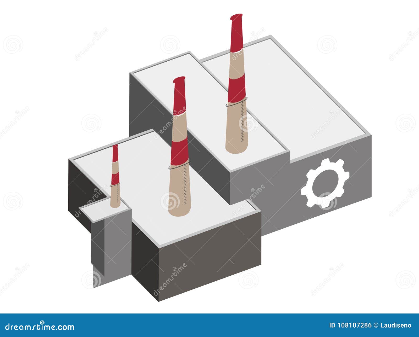 Isolated factory building stock vector. Illustration of structure ...