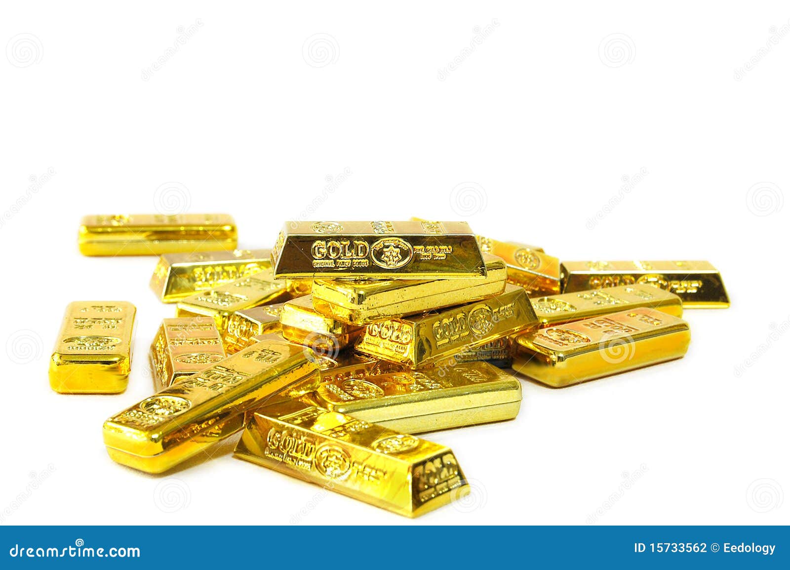 Isolated Fake Gold Ingots/bars Stock Photo - Image of gold, isolated ...