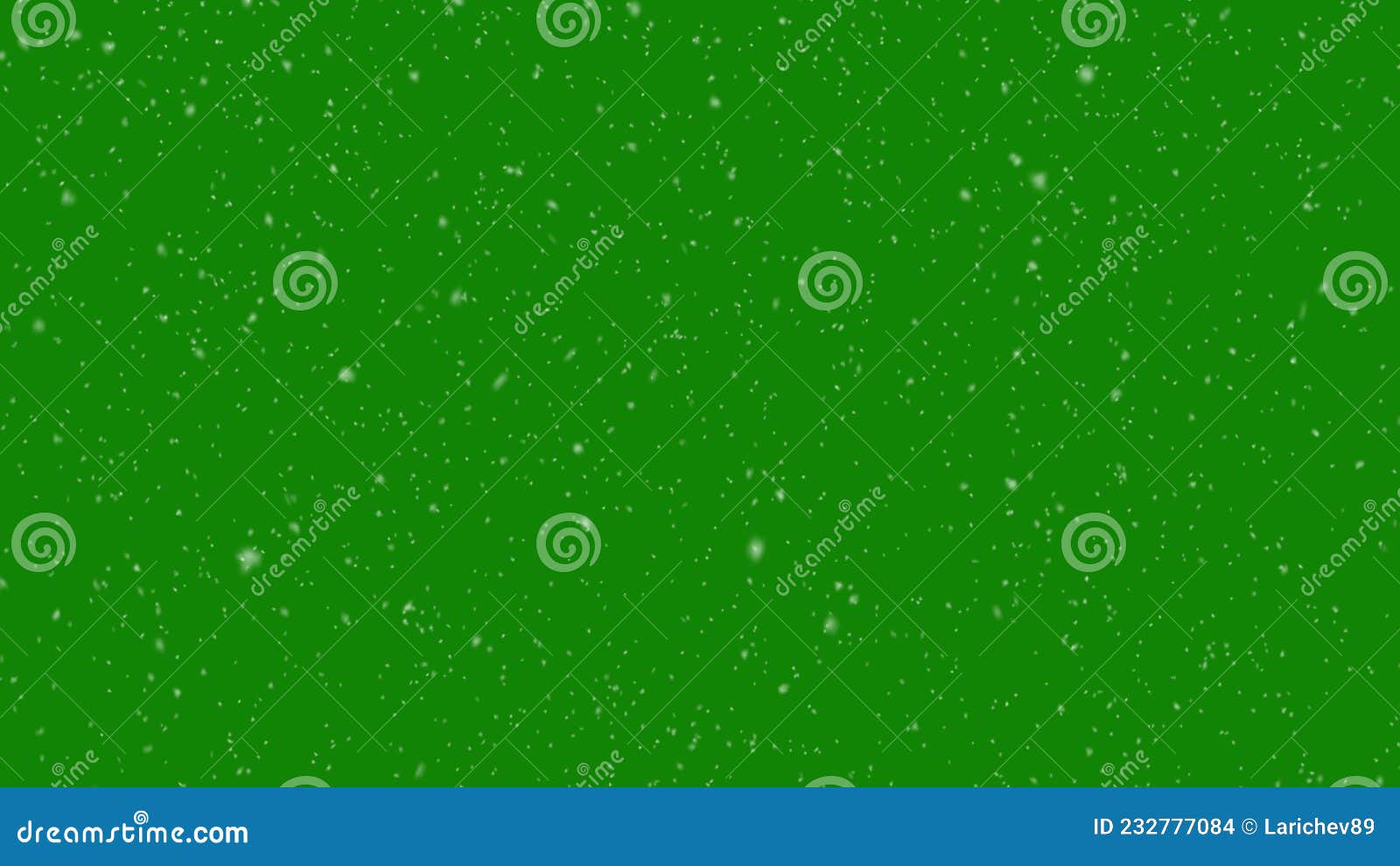 Isolated Falling Snow on Green Screen, 3d Rendering Stock Illustration ...