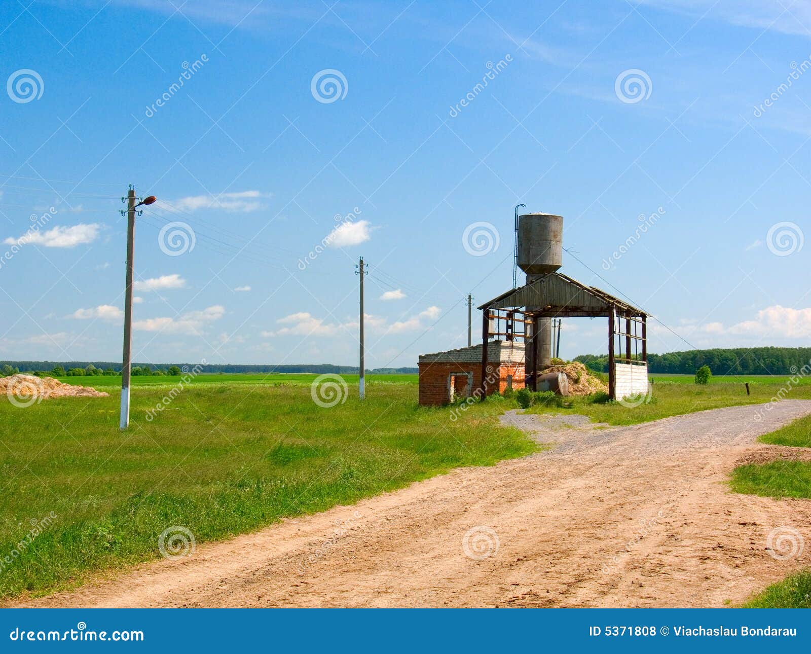 Isolated Farm stock photo. Image of blue, agriculture - 5371808