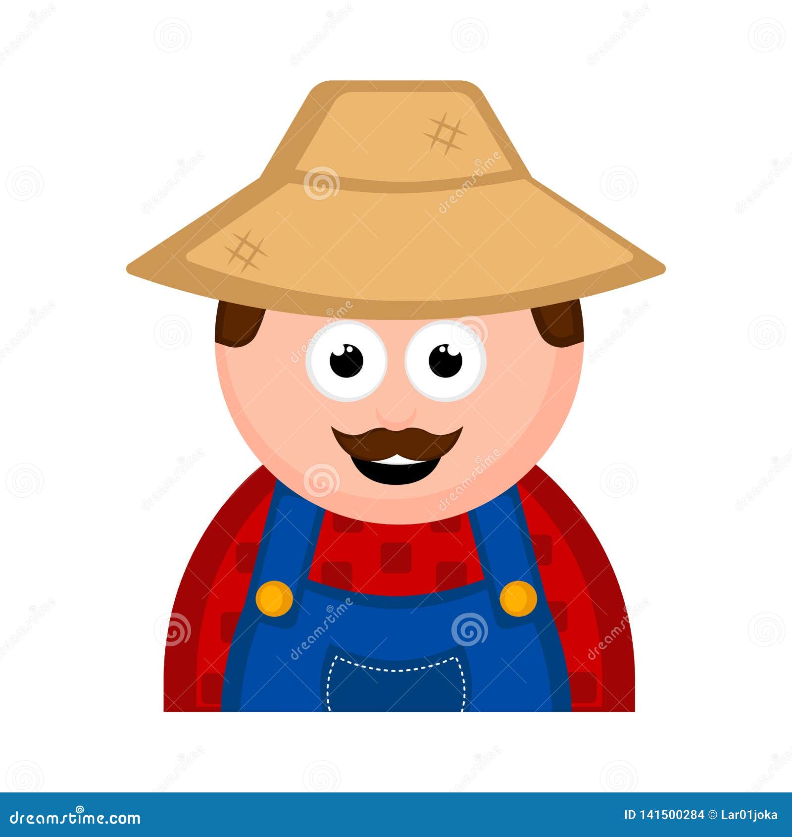 Isolated Farmer Avatar Cartoon Stock Vector - Illustration of ...