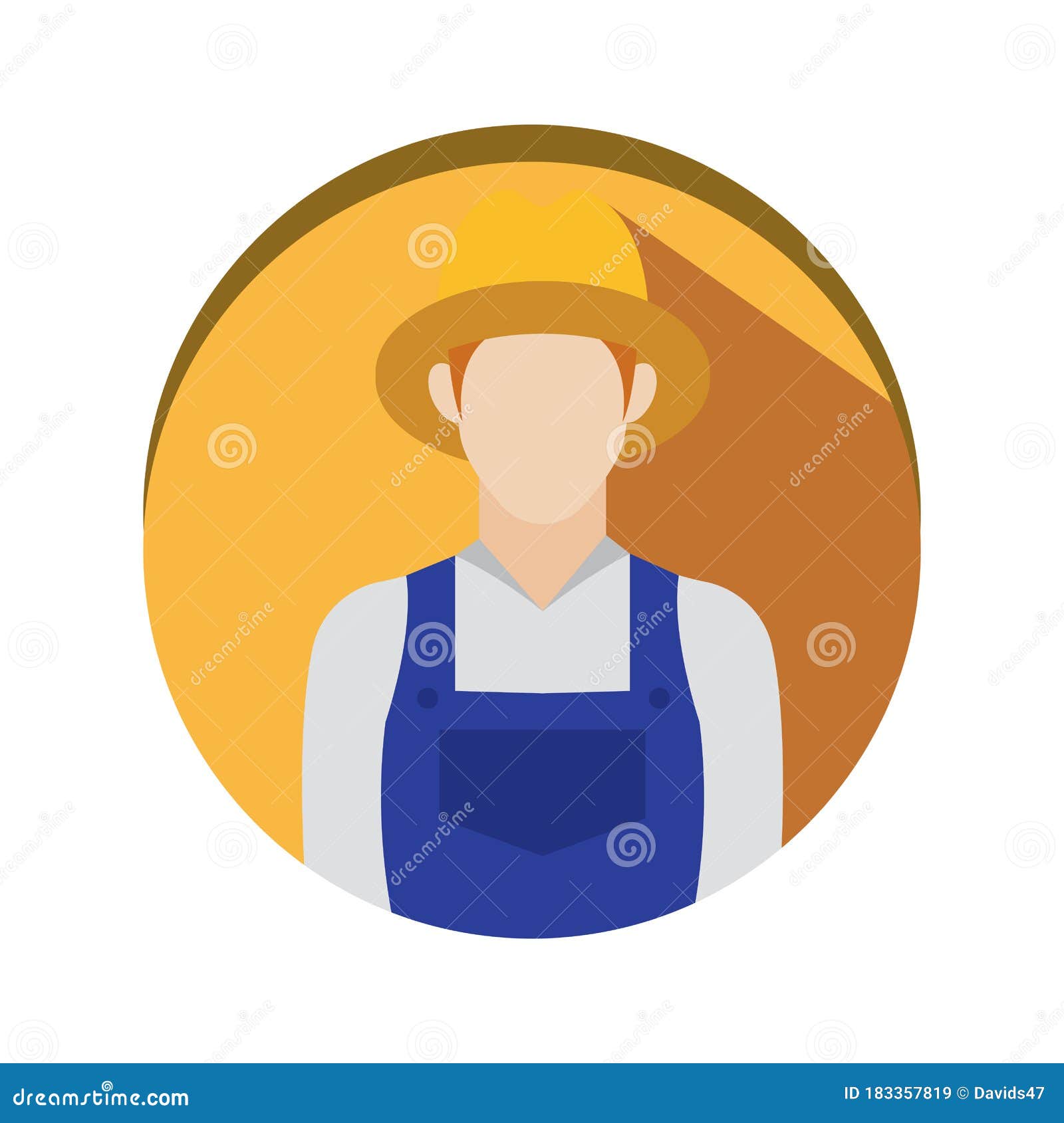 Isolated farmer icon stock vector. Illustration of pictogram - 183357819