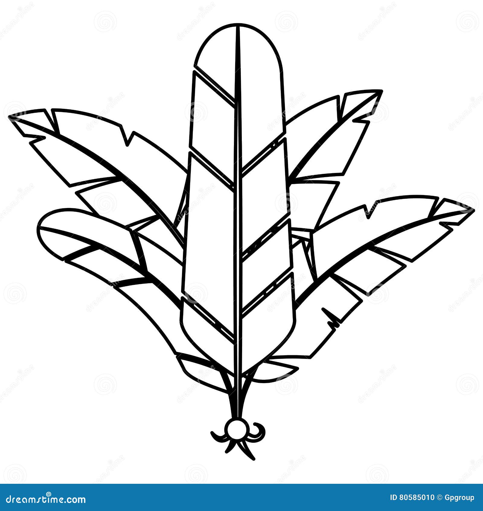 Isolated Feather Plume Design Stock Vector - Illustration of antique ...