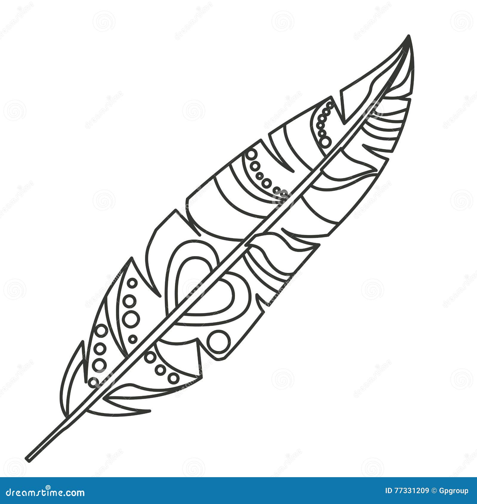 Isolated Feather Plume Design Stock Vector - Illustration of graphic ...