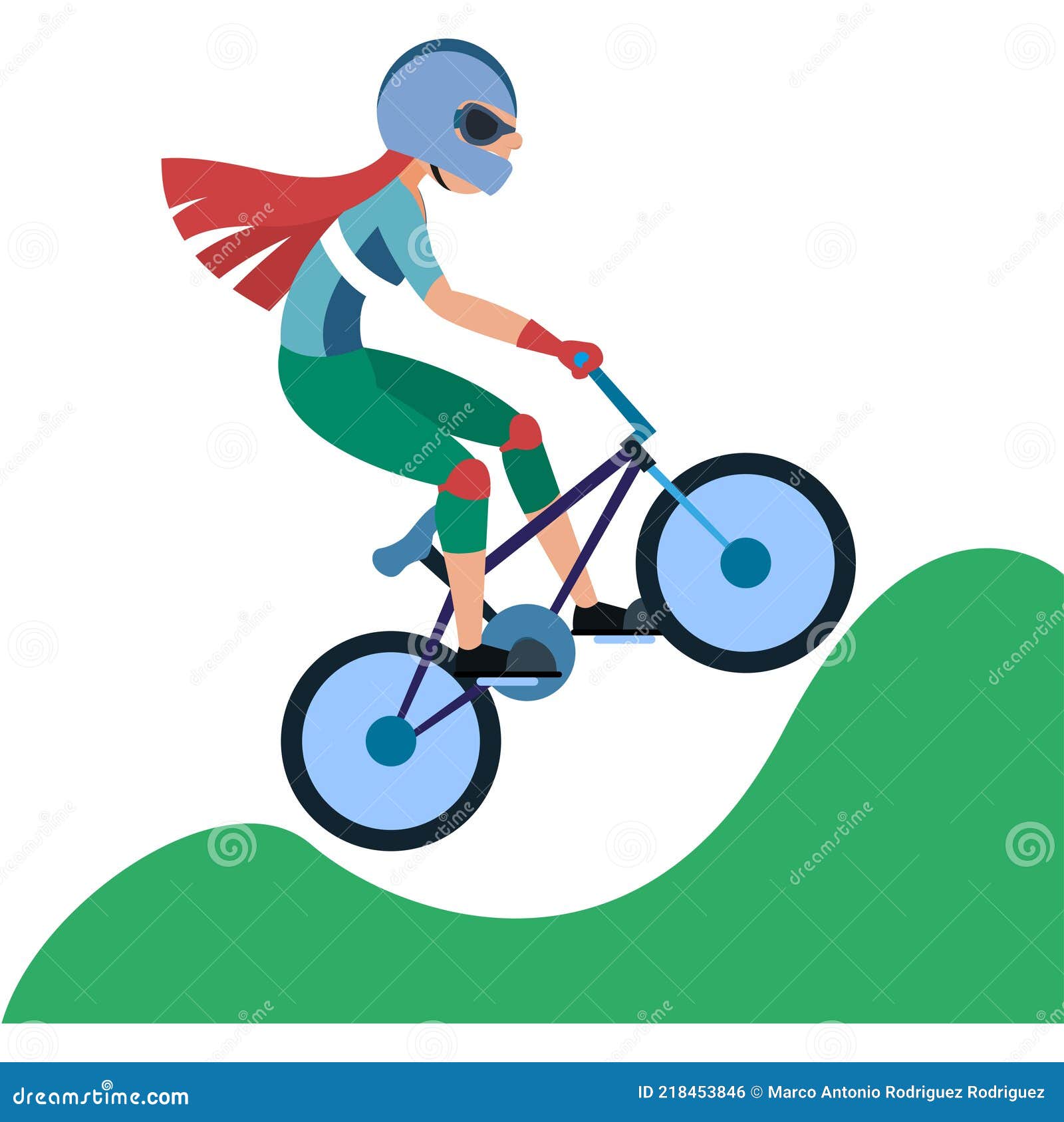 Isolated Female Athlete Character Cycling Stock Vector - Illustration ...
