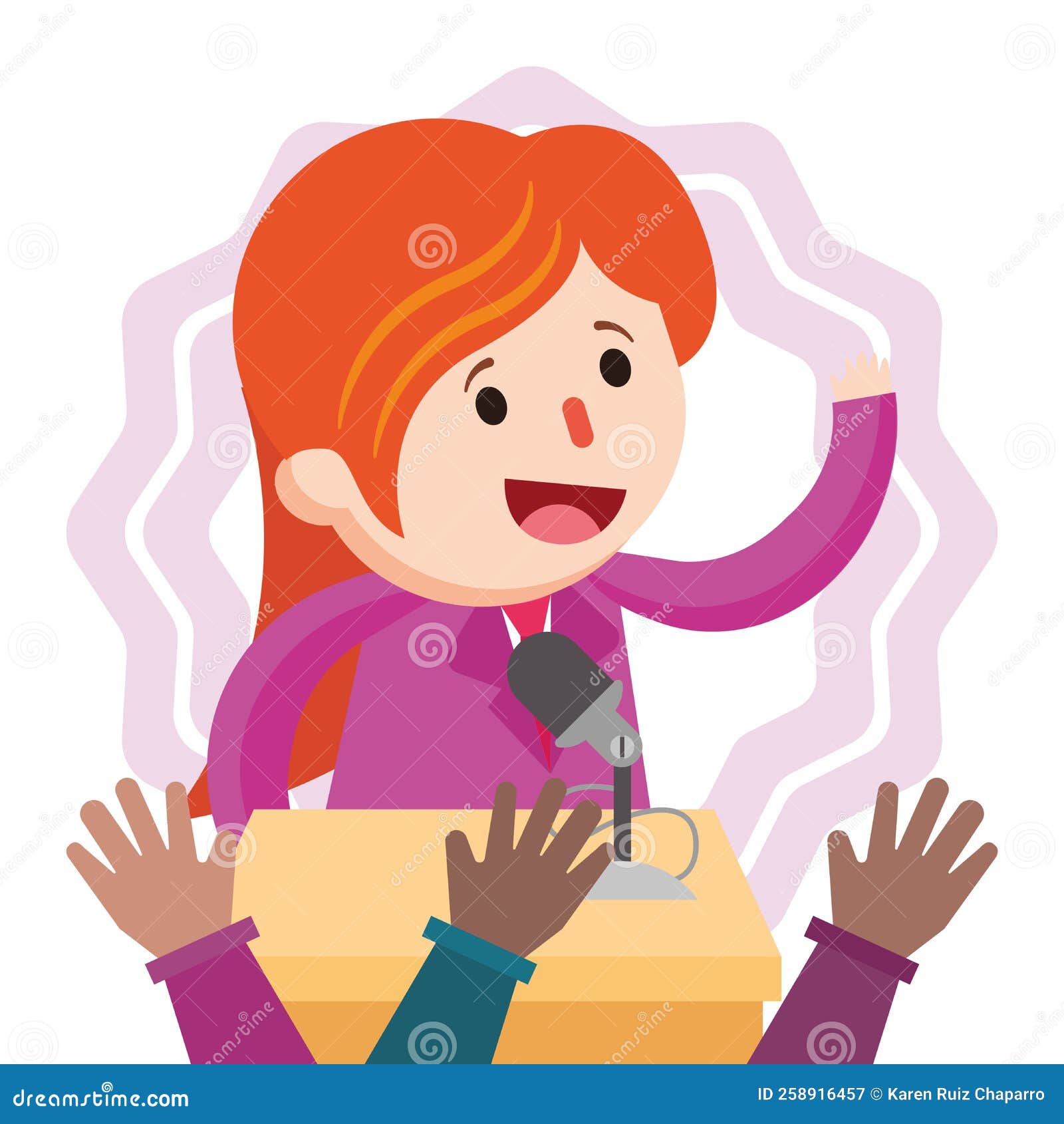 Isolated Female Character Candidate Election Day Vector Stock Vector ...