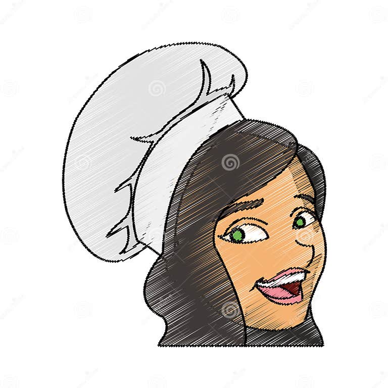 Isolated Female Chef Cartoon Design Stock Vector Illustration Of