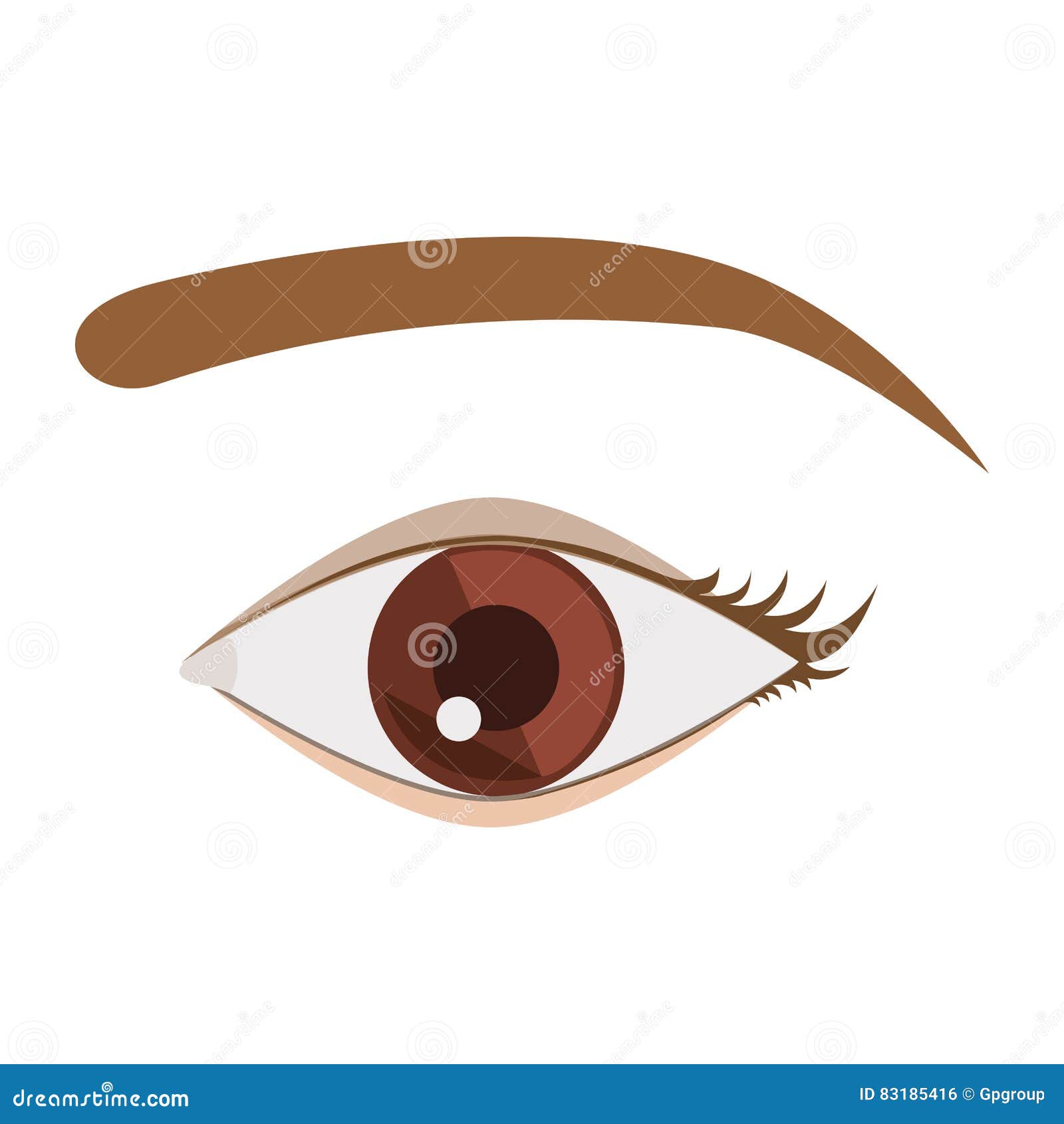 Isolated female eye design stock vector. Illustration of view - 83185416