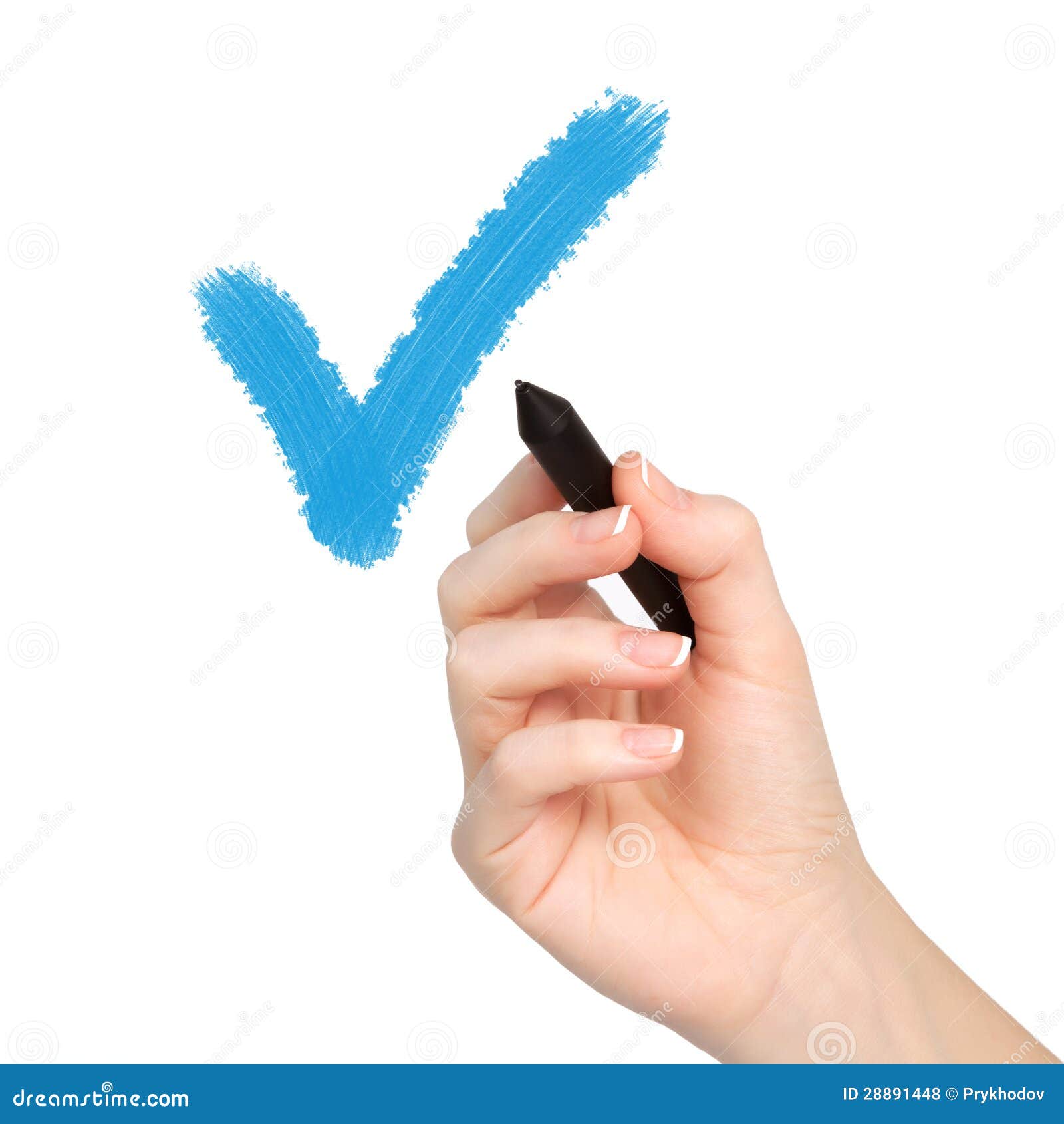 Hand With Tick Sign Royalty-Free Stock Image | CartoonDealer.com #13029250