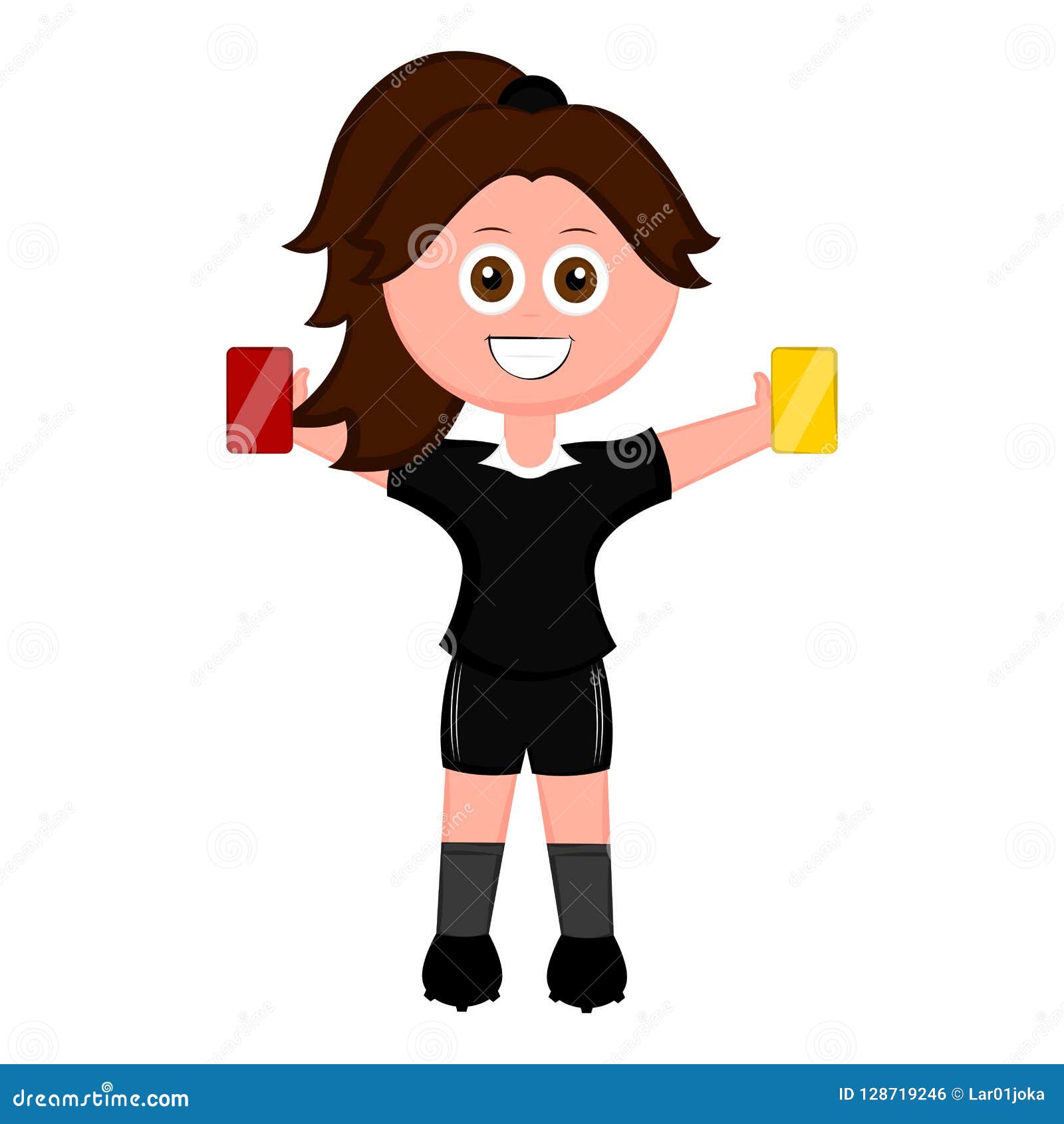 Isolated Female Soccer Referee Stock Vector - Illustration of shot ...