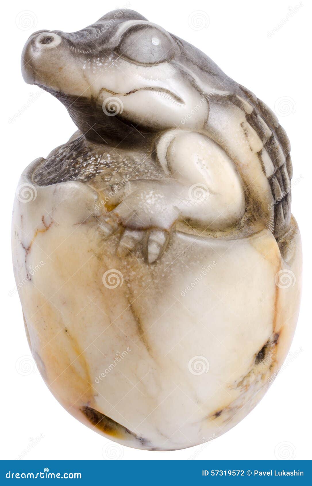 Isolated Figure Stone Crocodile Stock Photo - Image of white, indoor ...