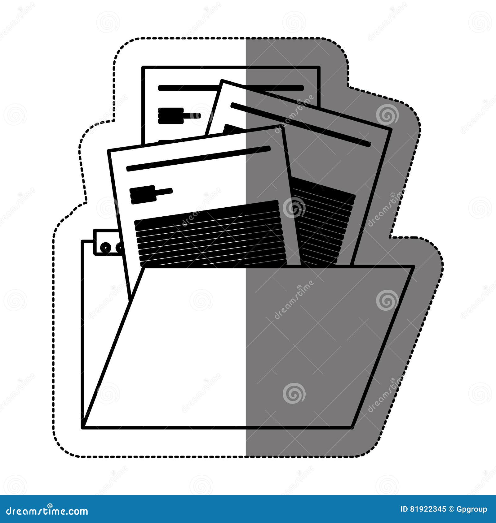Isolated file design stock illustration. Illustration of organizing ...