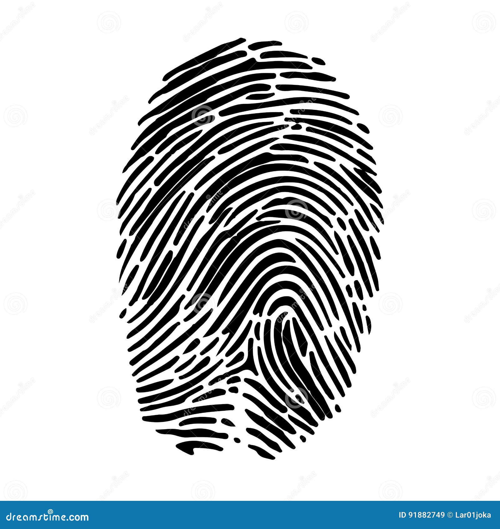Isolated Fingerprint Or Thumbprint Circle Cartoon Vector ...