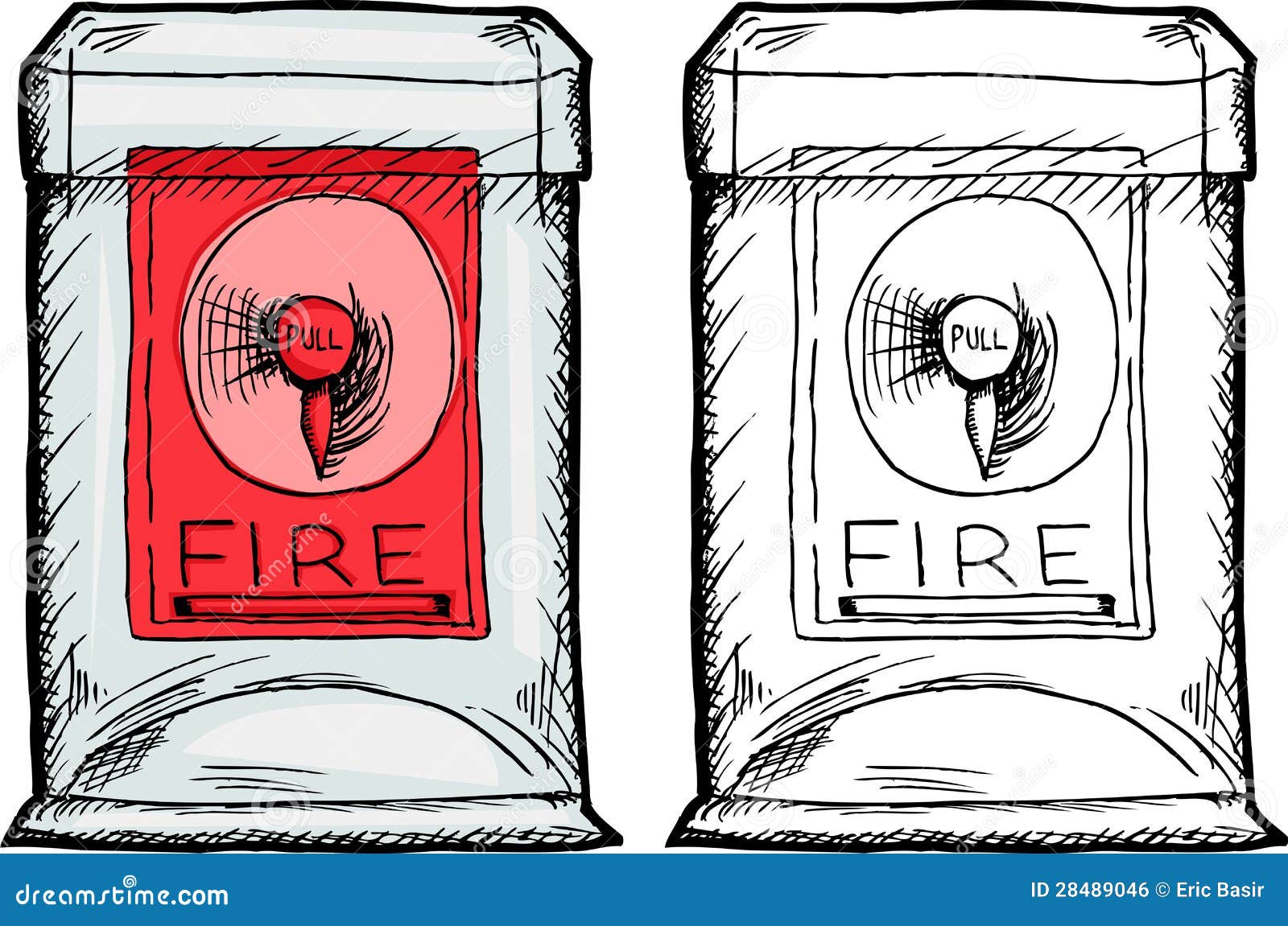 Isolated Fire Alarm Box stock vector. Illustration of single - 28489046