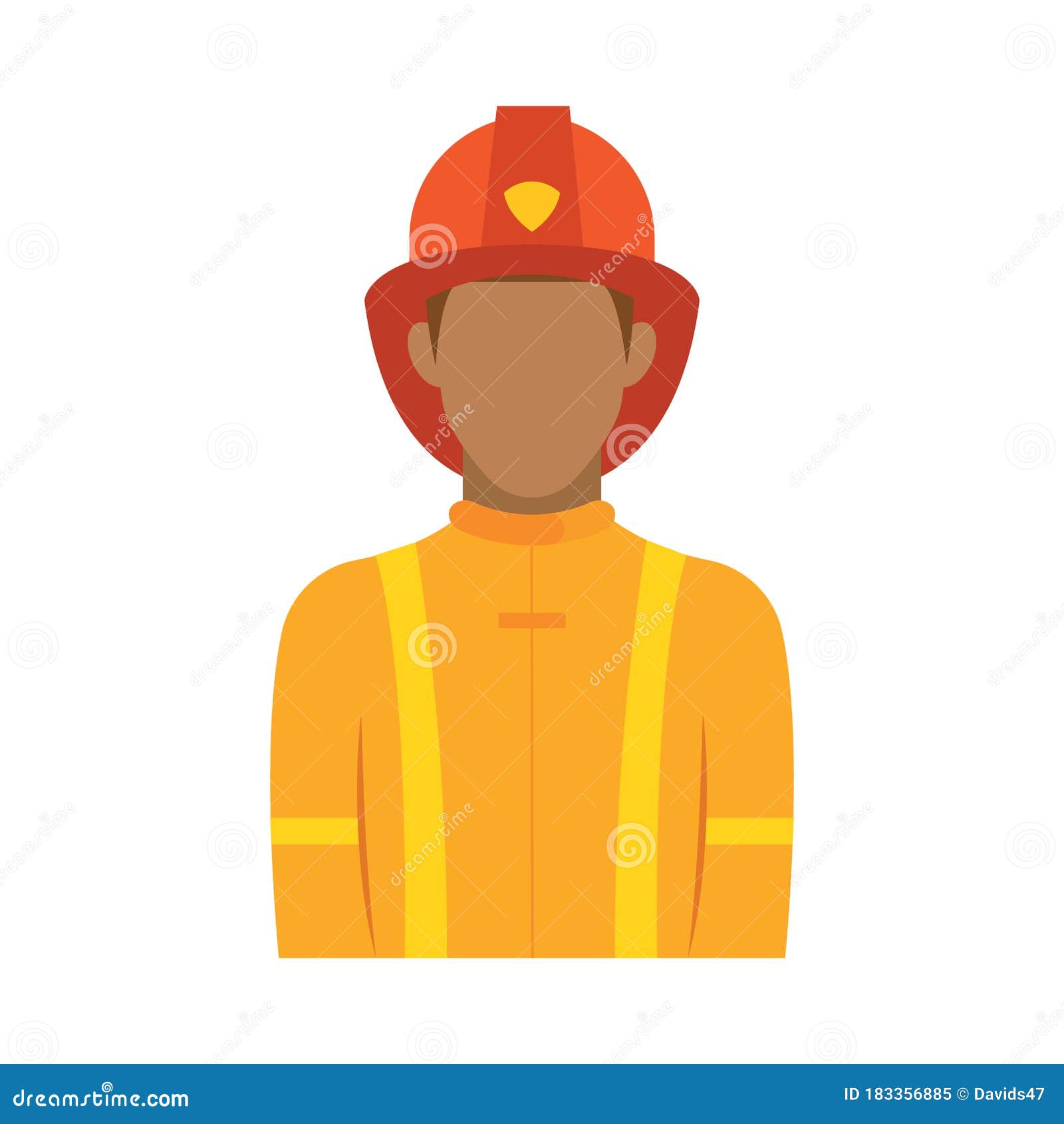 Isolated fire man icon stock vector. Illustration of people - 183356885