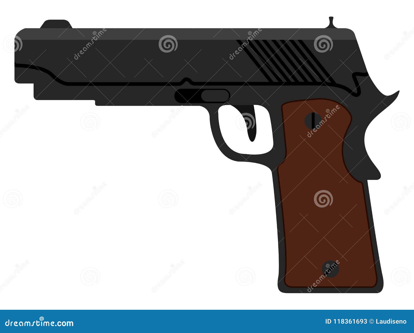 Isolated firearm icon stock vector. Illustration of shot - 118361693