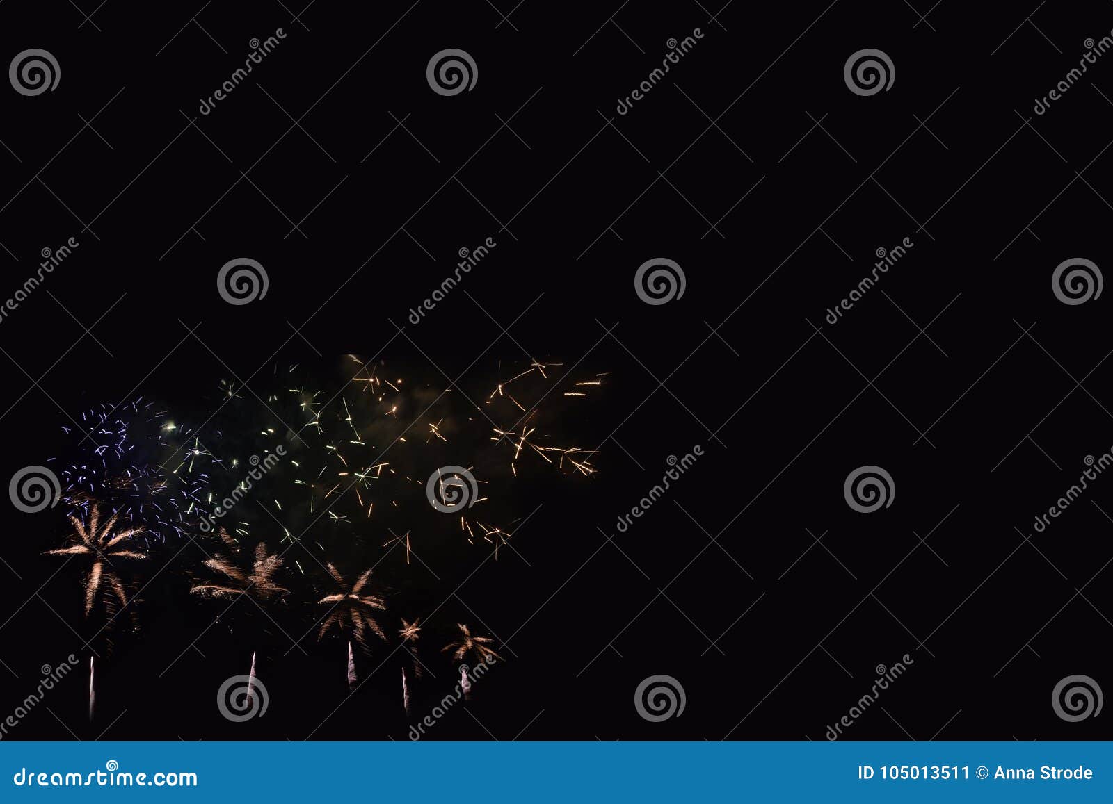 Fireworks on a Dark Background. Stock Image - Image of display, event ...