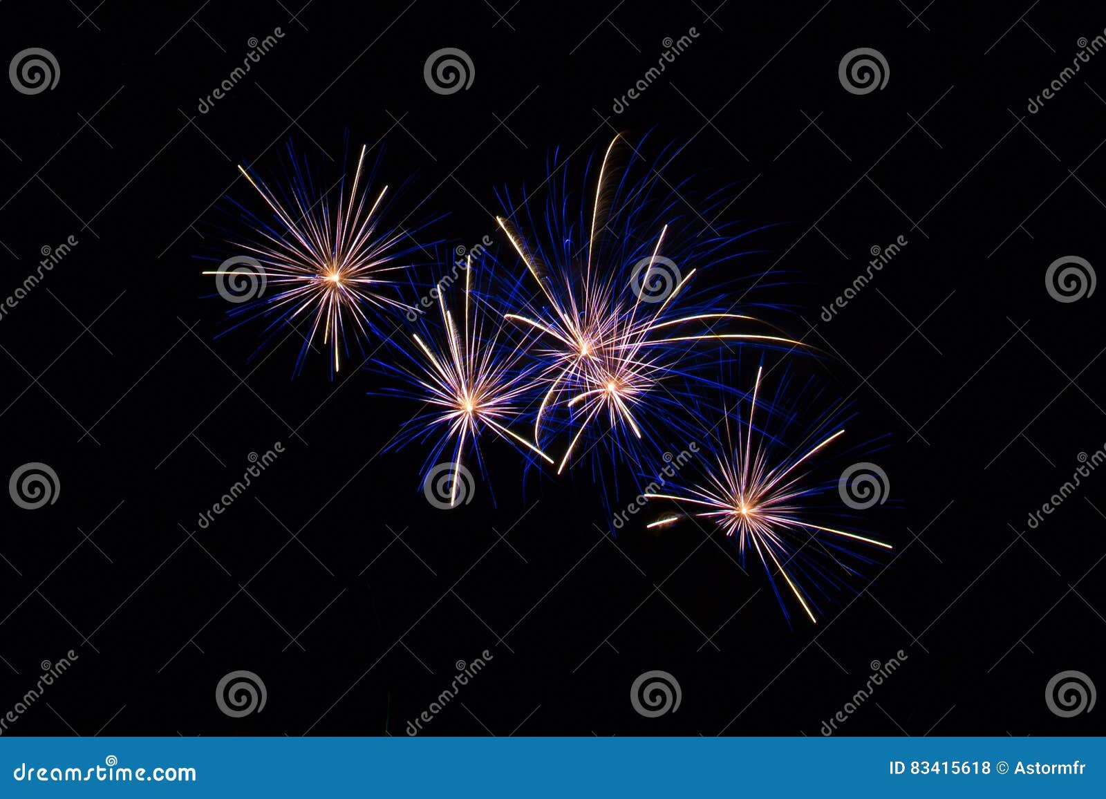 Isolated fireworks stock photo. Image of exploding, firework - 83415618