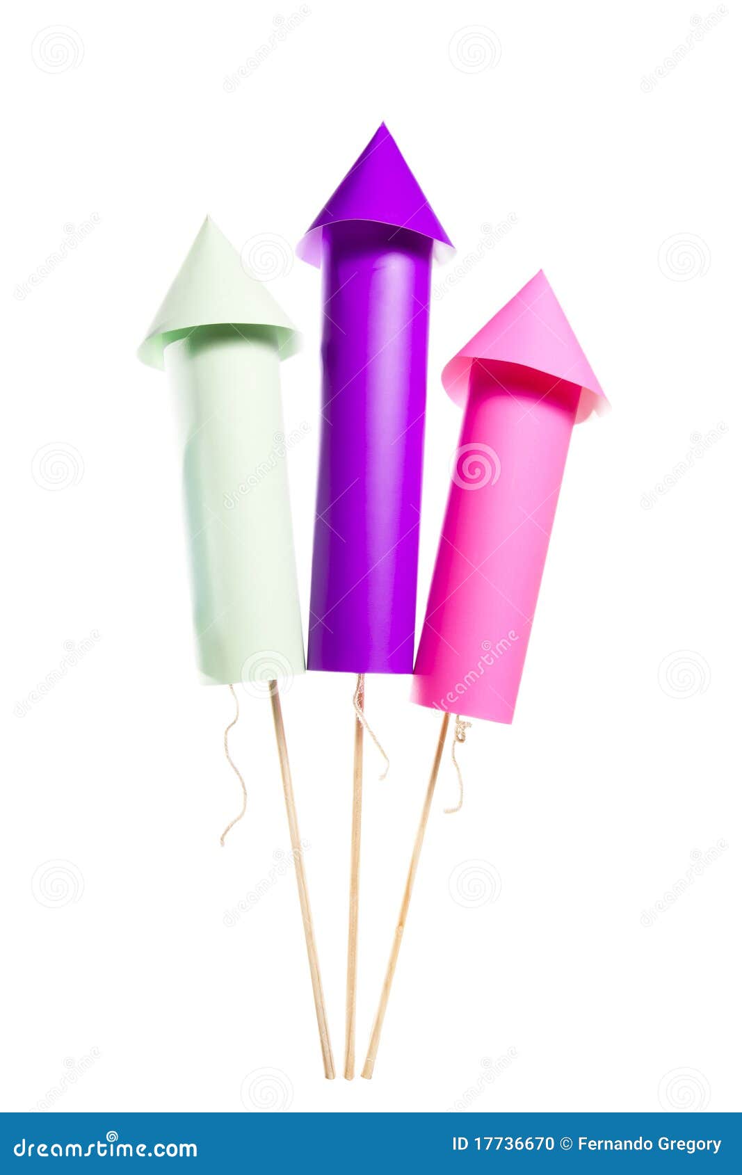 Isolated fireworks rockets stock photo. Image of celebrate - 17736670
