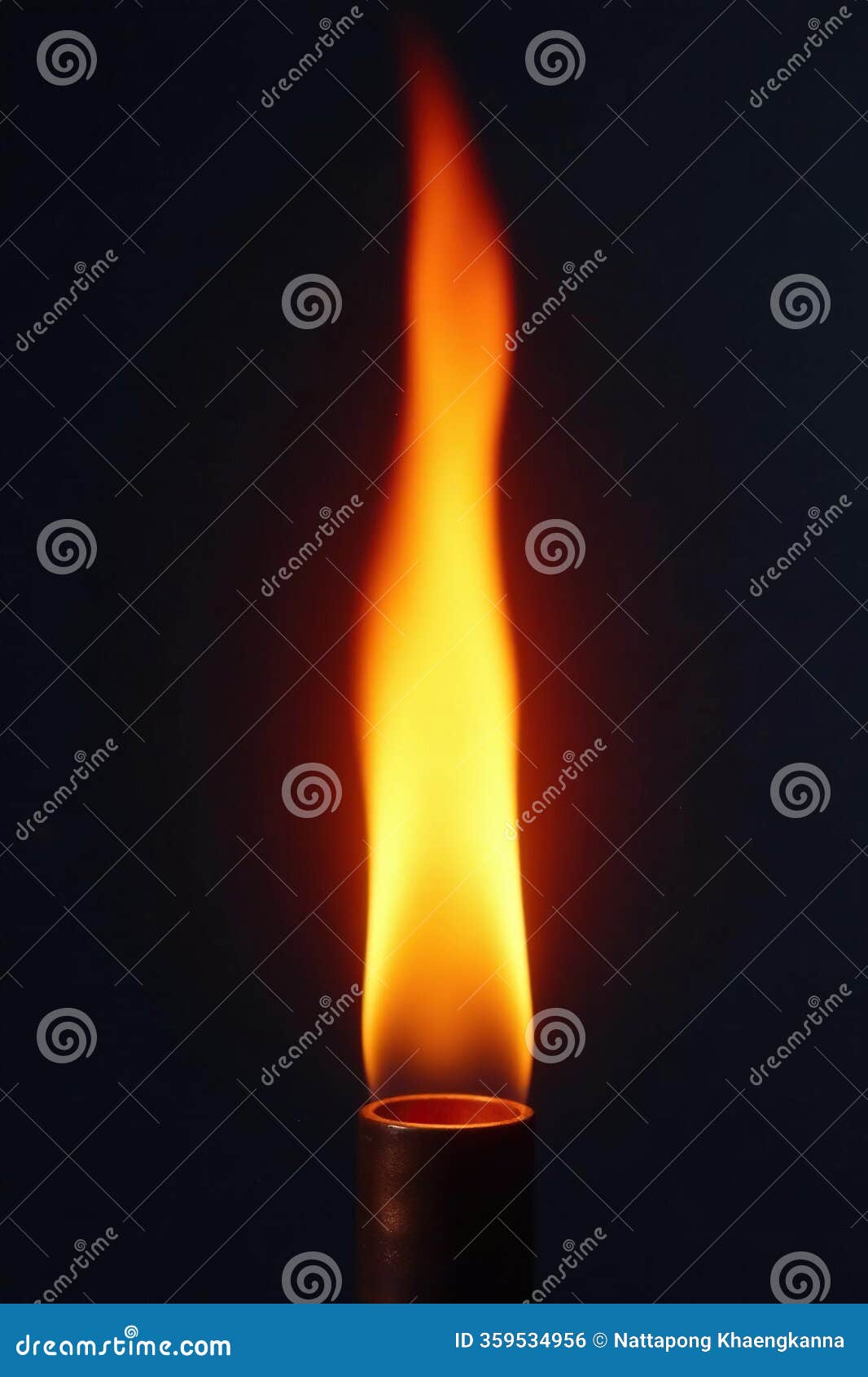 Isolated Flame Column Bursting Forth from a Fiery Nozzle Tip Bright ...