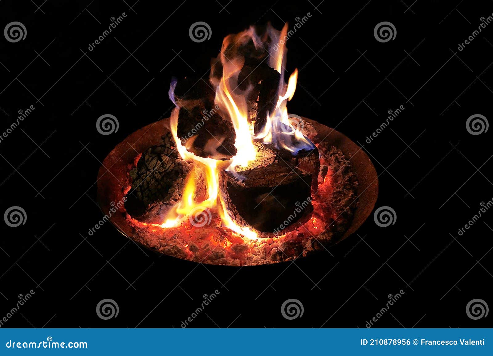 Isolated Flame Fire in Bronze Brazier Stock Photo - Image of fire ...