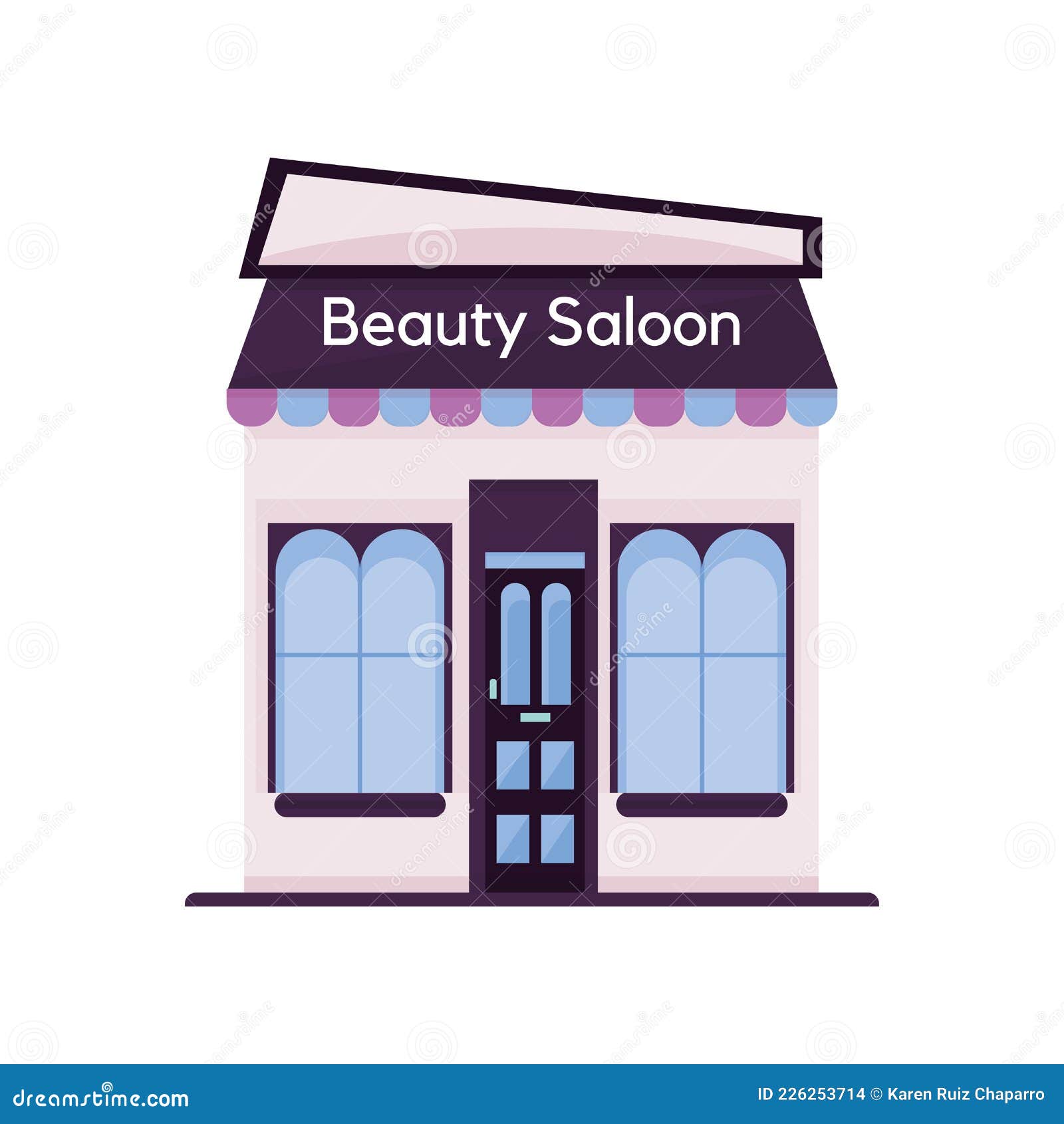 Isolated Flat Beauty Saloon Icon Stock Vector - Illustration of vector ...