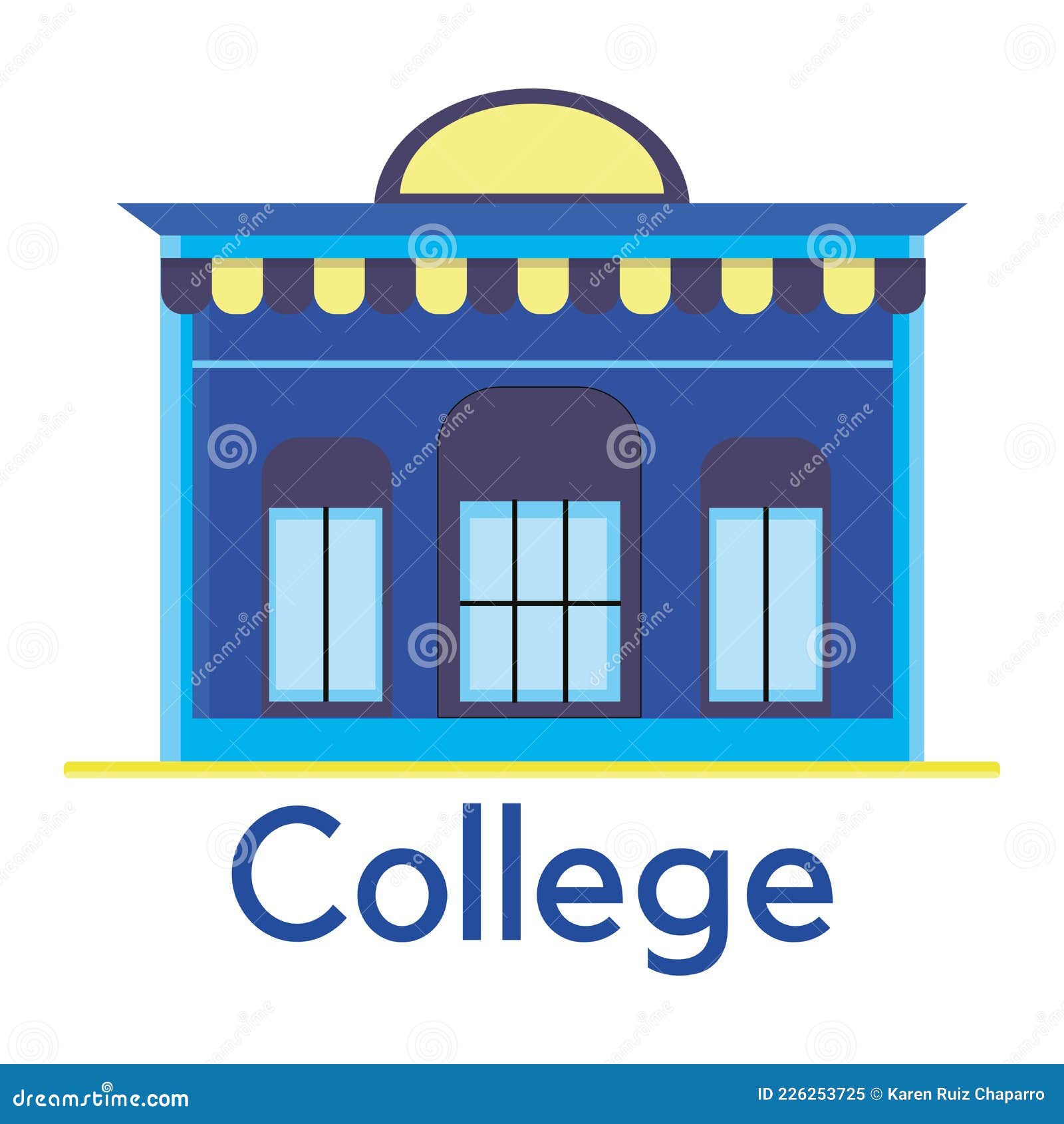 Isolated Flat College Building Icon Stock Vector - Illustration of mall ...