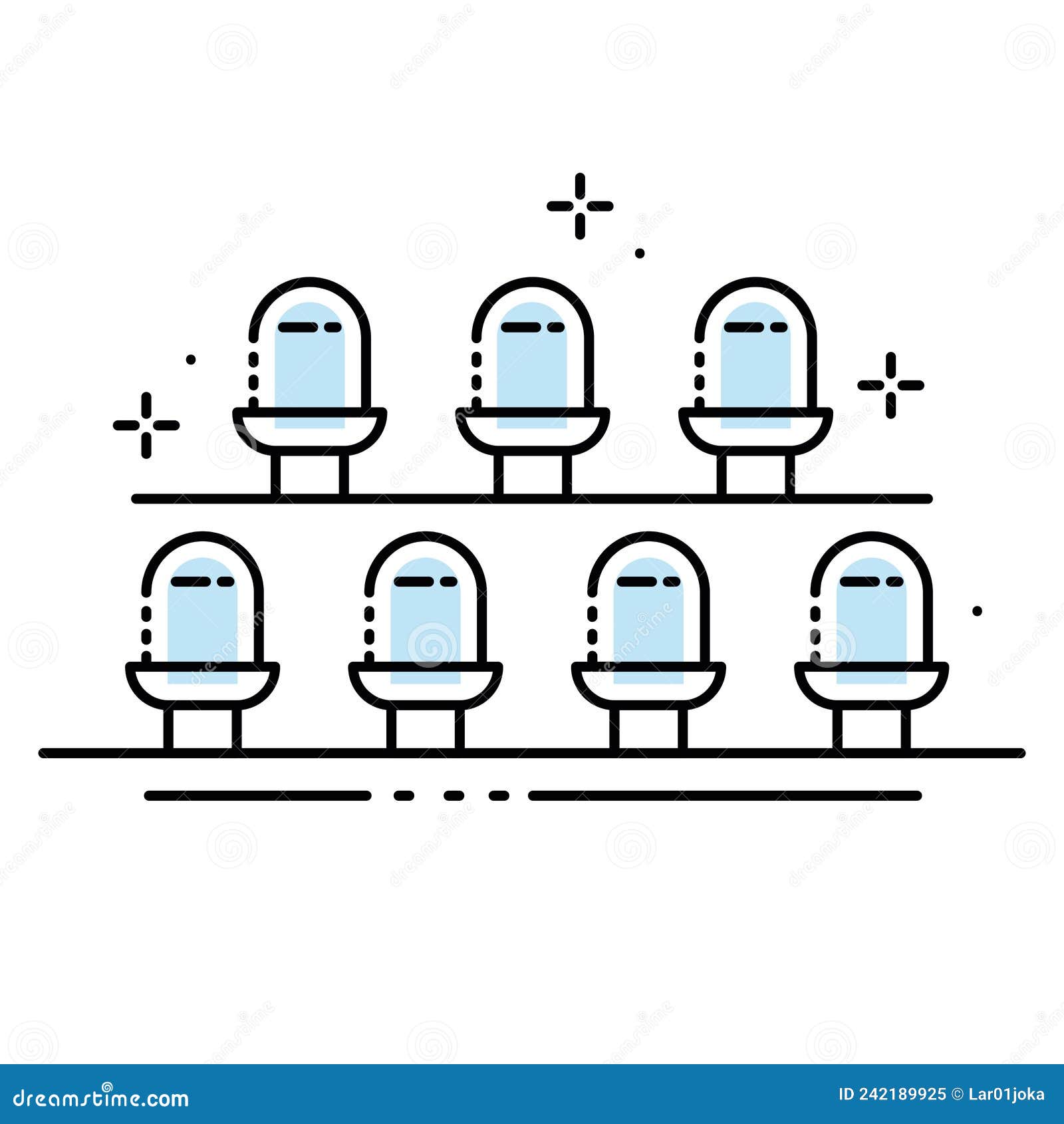 Isolated Flat Design of Stadium Chairs Icon Vector Stock Vector ...