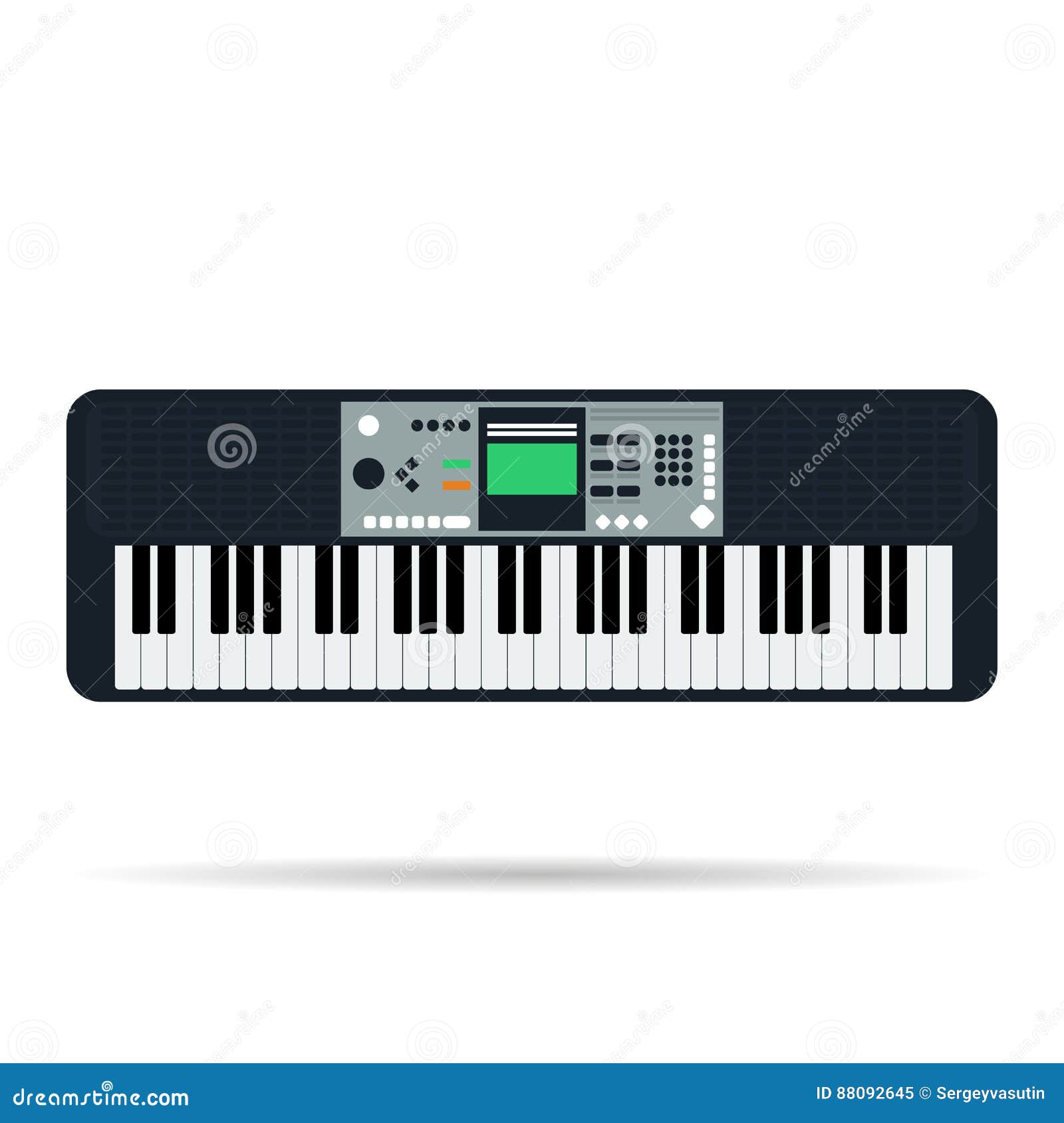 Isolated Flat Icon of Musical Keyboards Stock Illustration ...