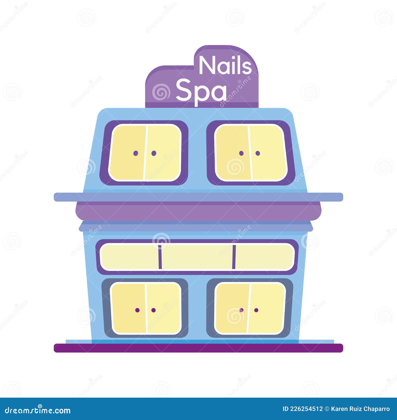 Isolated Flat Nails Spa Building Icon Stock Vector - Illustration of ...