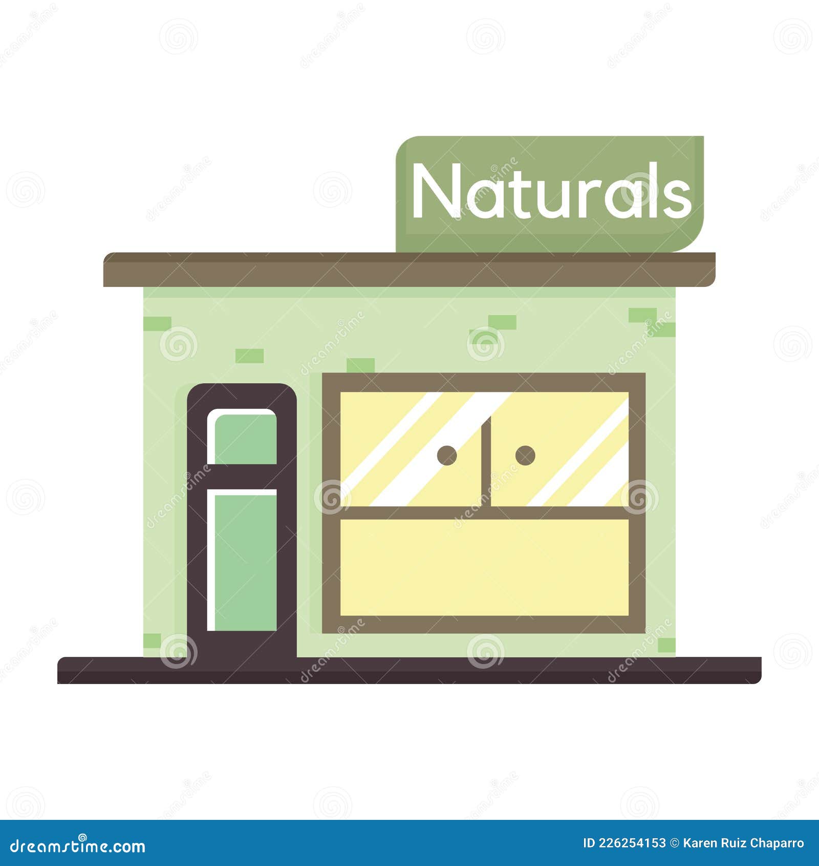 Isolated Flat Natural Store Icon Stock Vector - Illustration of market ...