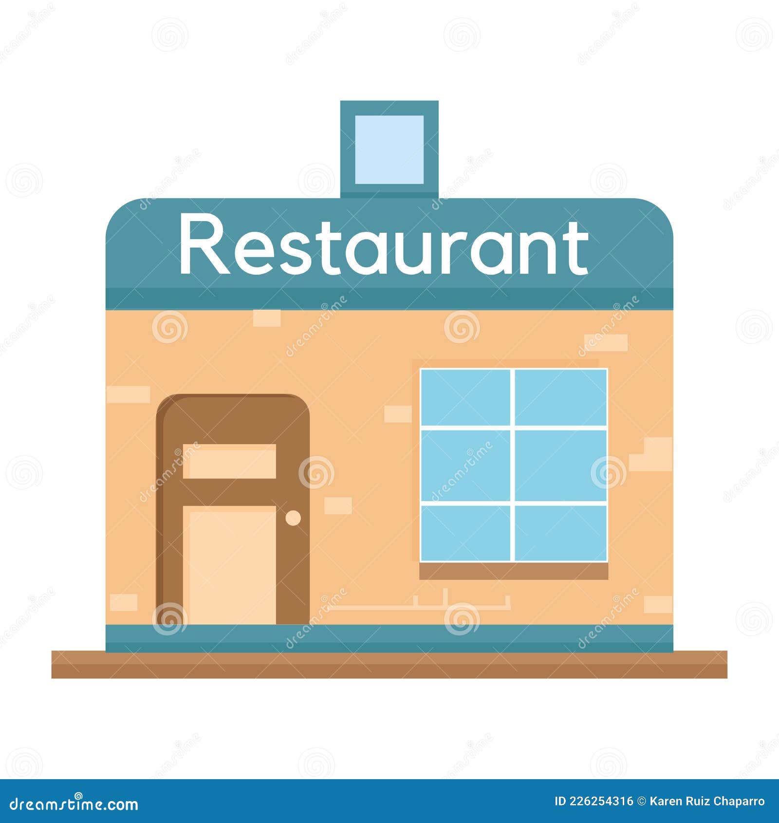Isolated Flat Restaurant Building Icon Stock Vector - Illustration of ...