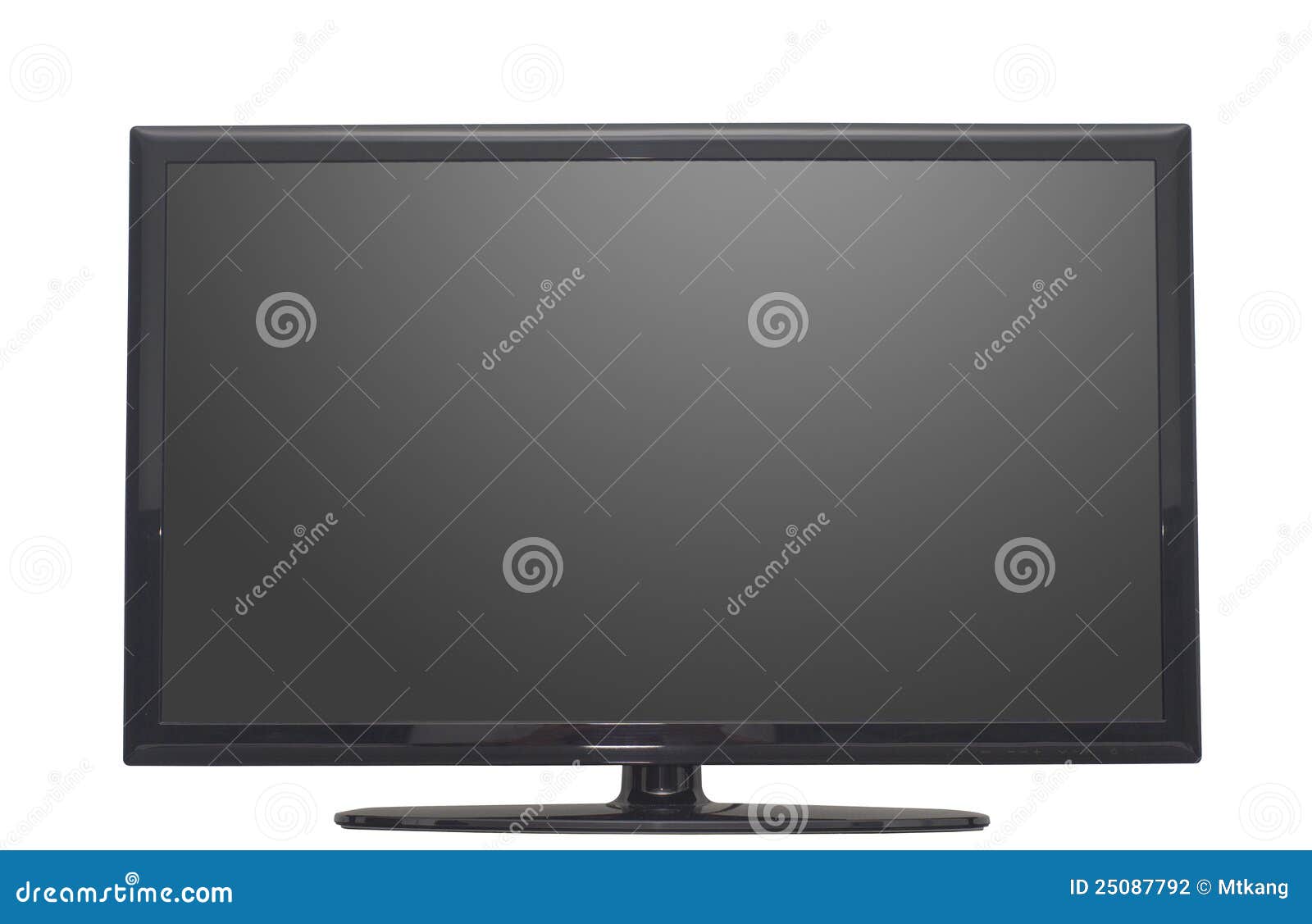 Isolated Flat Screen Tv or Computer Monitor Stock Photo - Image of ...