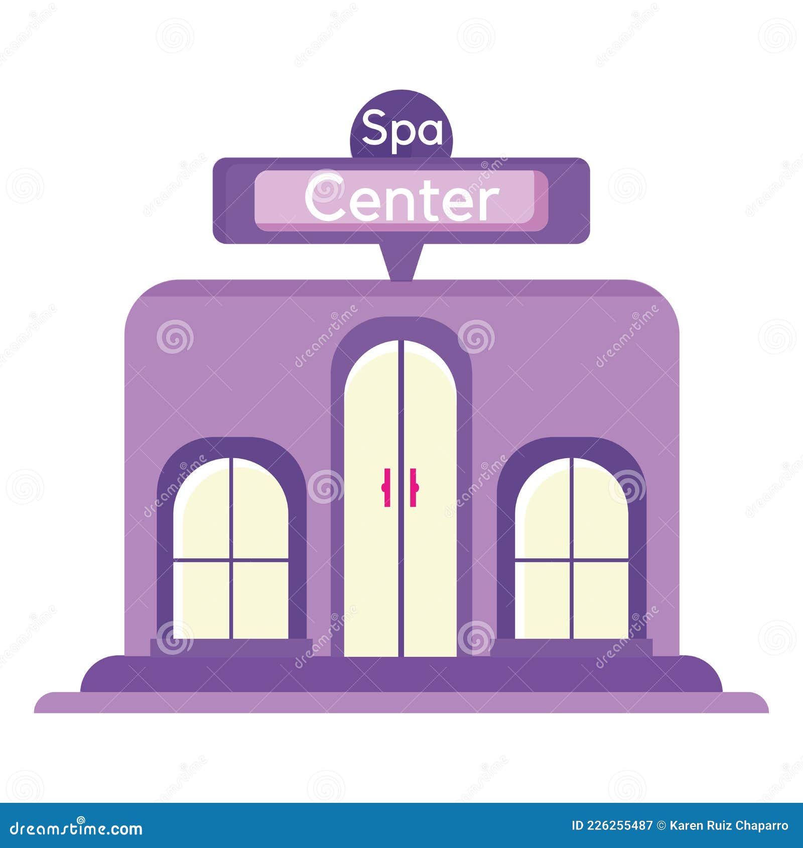 Isolated Flat Spa Building Icon Stock Illustration - Illustration of ...