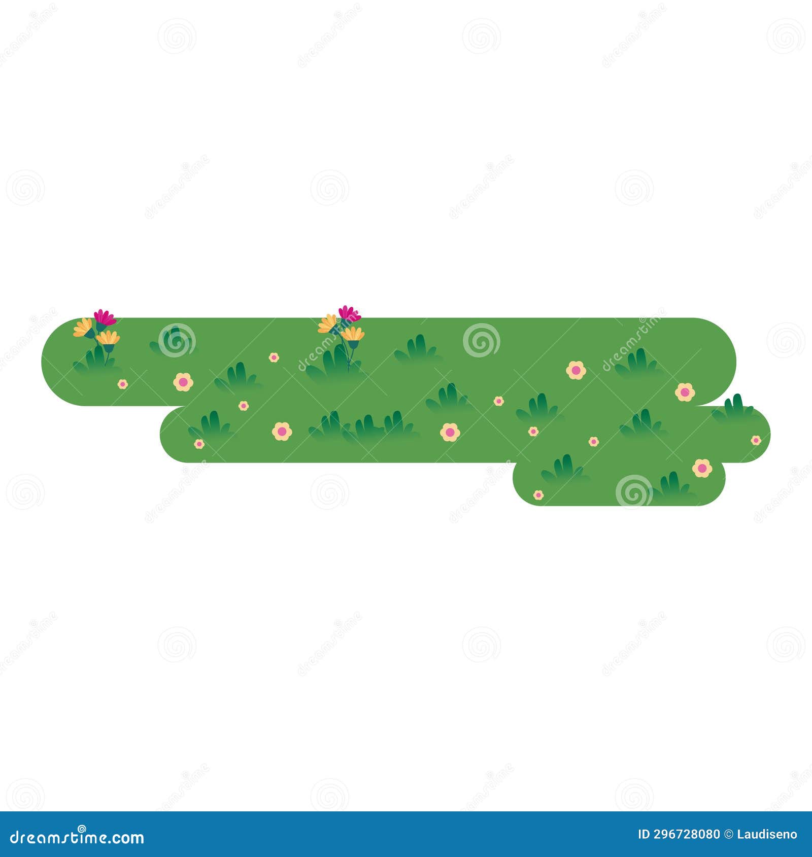 Isolated Flat Style Outdoor Land with Grass Vector Stock Vector ...