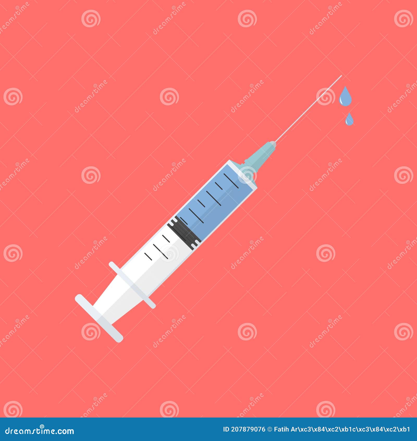 Medical Syringe Icon. Isolated Flat Style Vector Illustration. Stock ... Medical Syringe Icon. Isolated Flat Style Vector Illustration. Stock ...