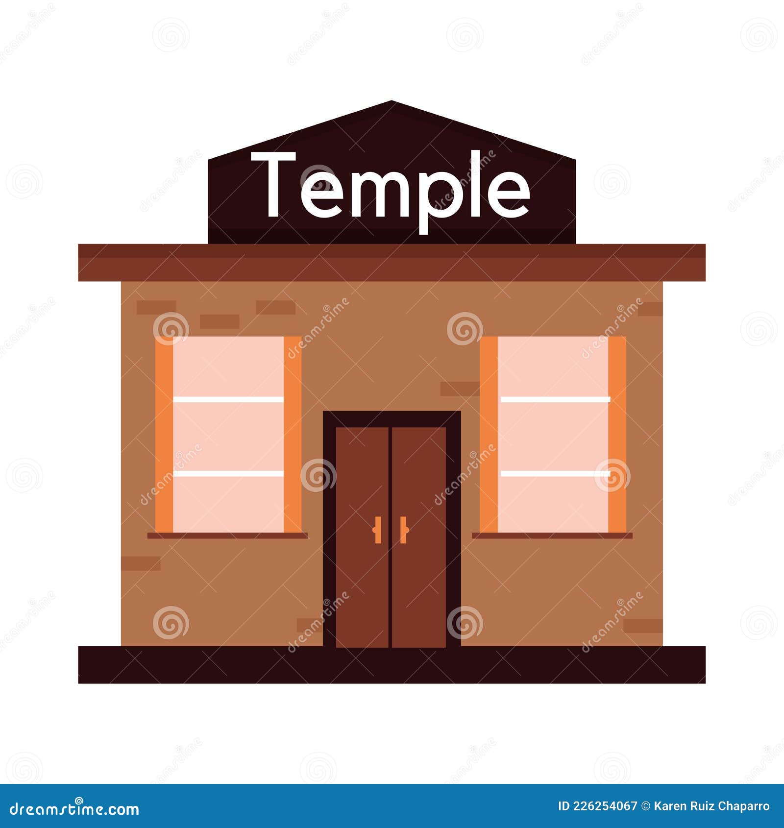 Isolated Flat Temple Building Icon Stock Vector - Illustration of ...