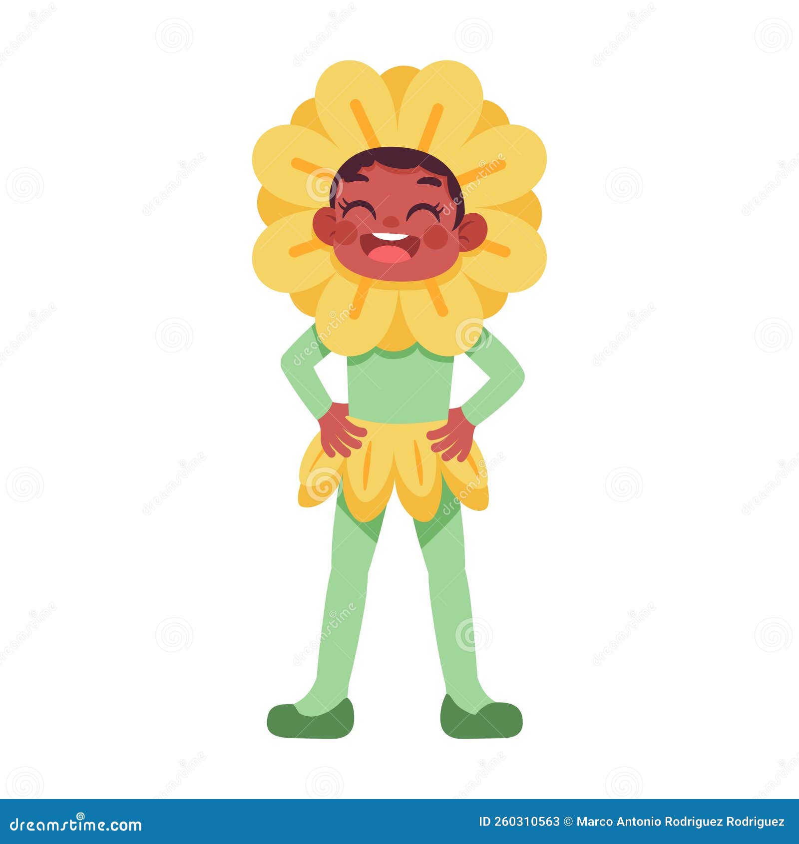 Isolated Flower Costume Vector Illustration Stock Vector Illustration
