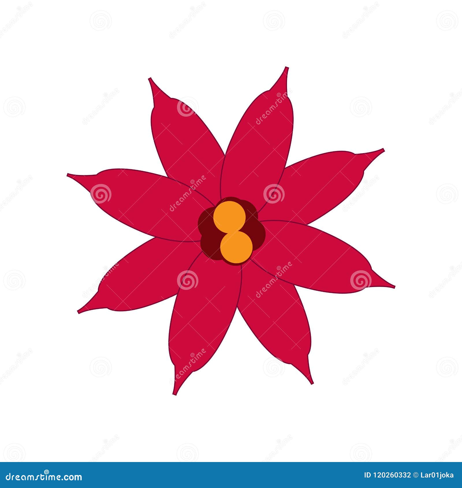 Isolated flower icon stock vector. Illustration of symbol - 120260332