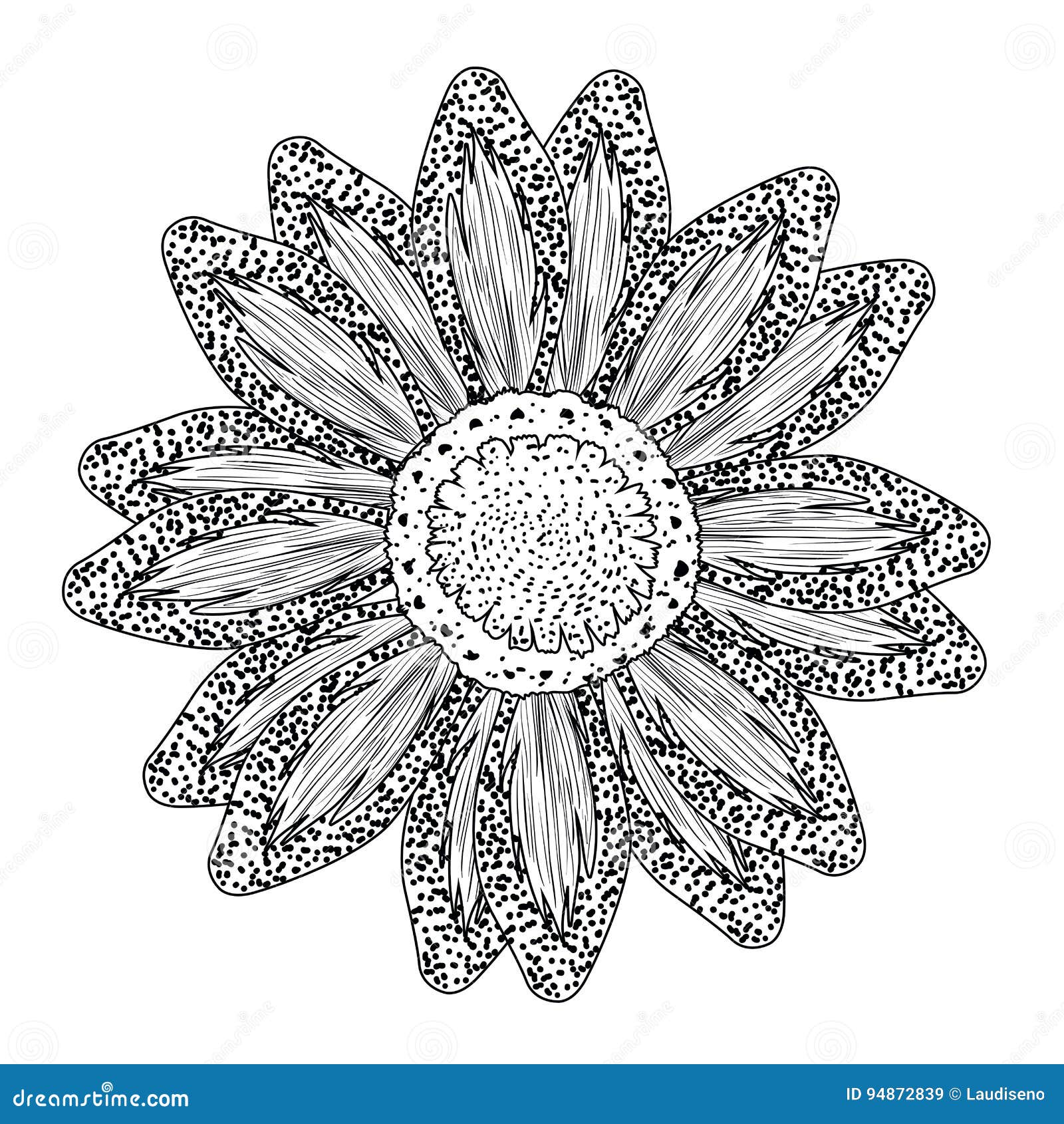 Isolated flower sketch stock illustration. Illustration of isolated ...
